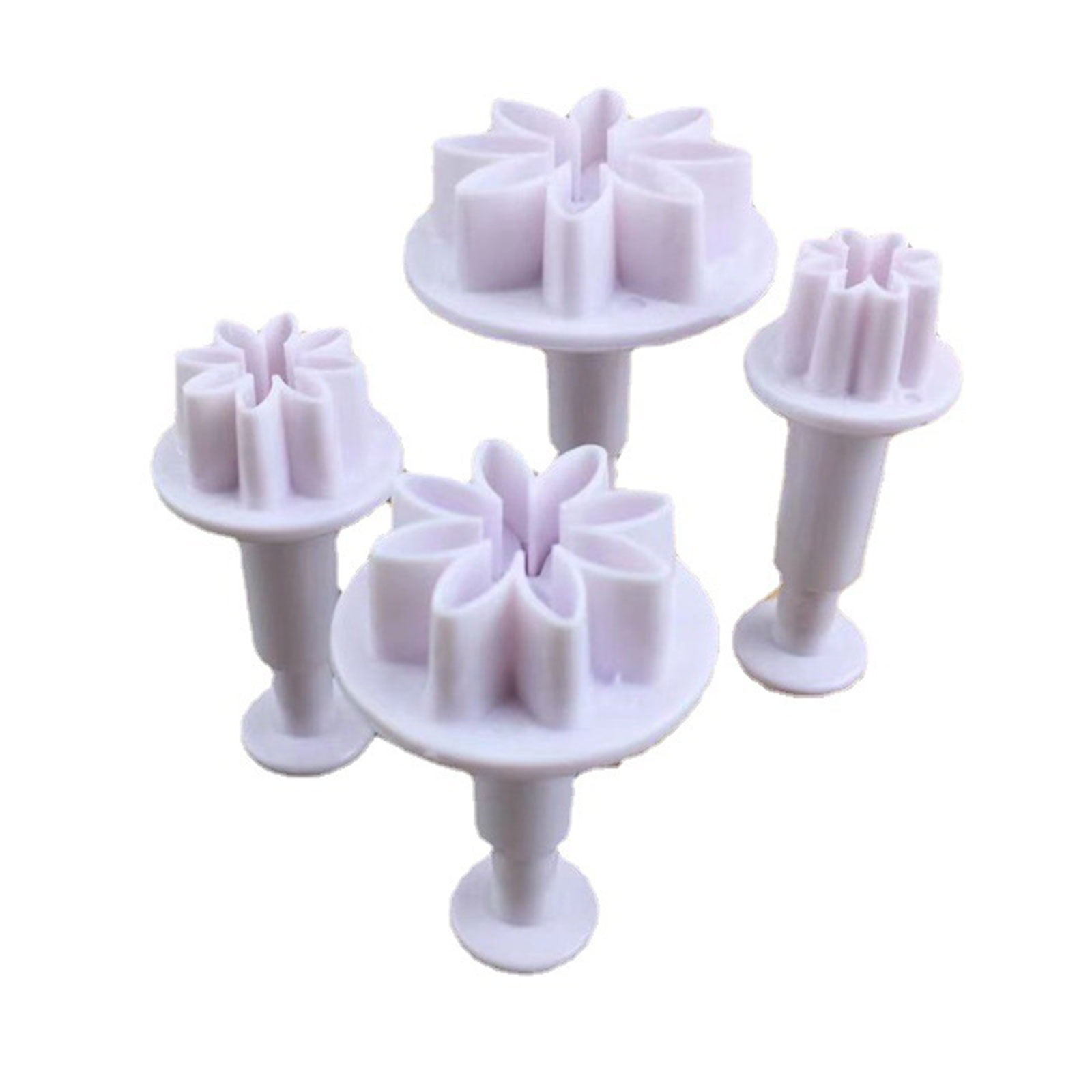 4 Pcs/Set Small Plunger Fondant Decorating Sugar Craft Mold Cutter Cake ...