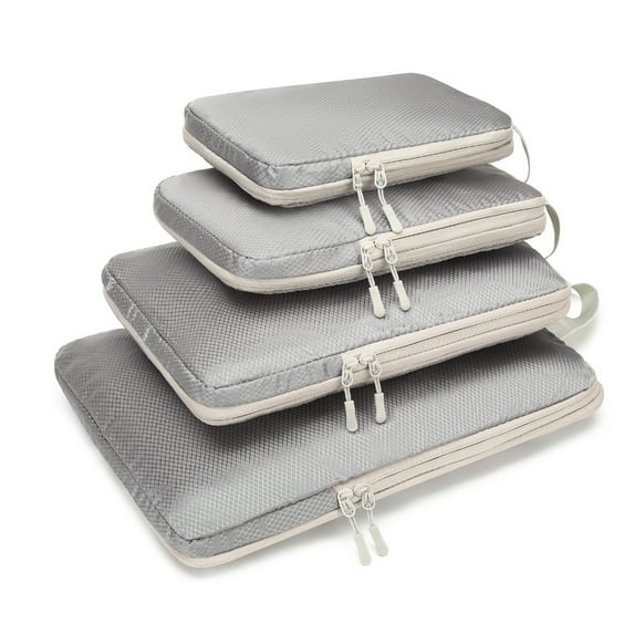 4 Pcs/Set Suitcase Compression Packing Cubes Luggage Organizer Packing ...