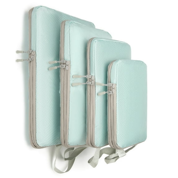 4 Pcs/Set Suitcase Compression Packing Cubes Luggage Organizer Packing ...