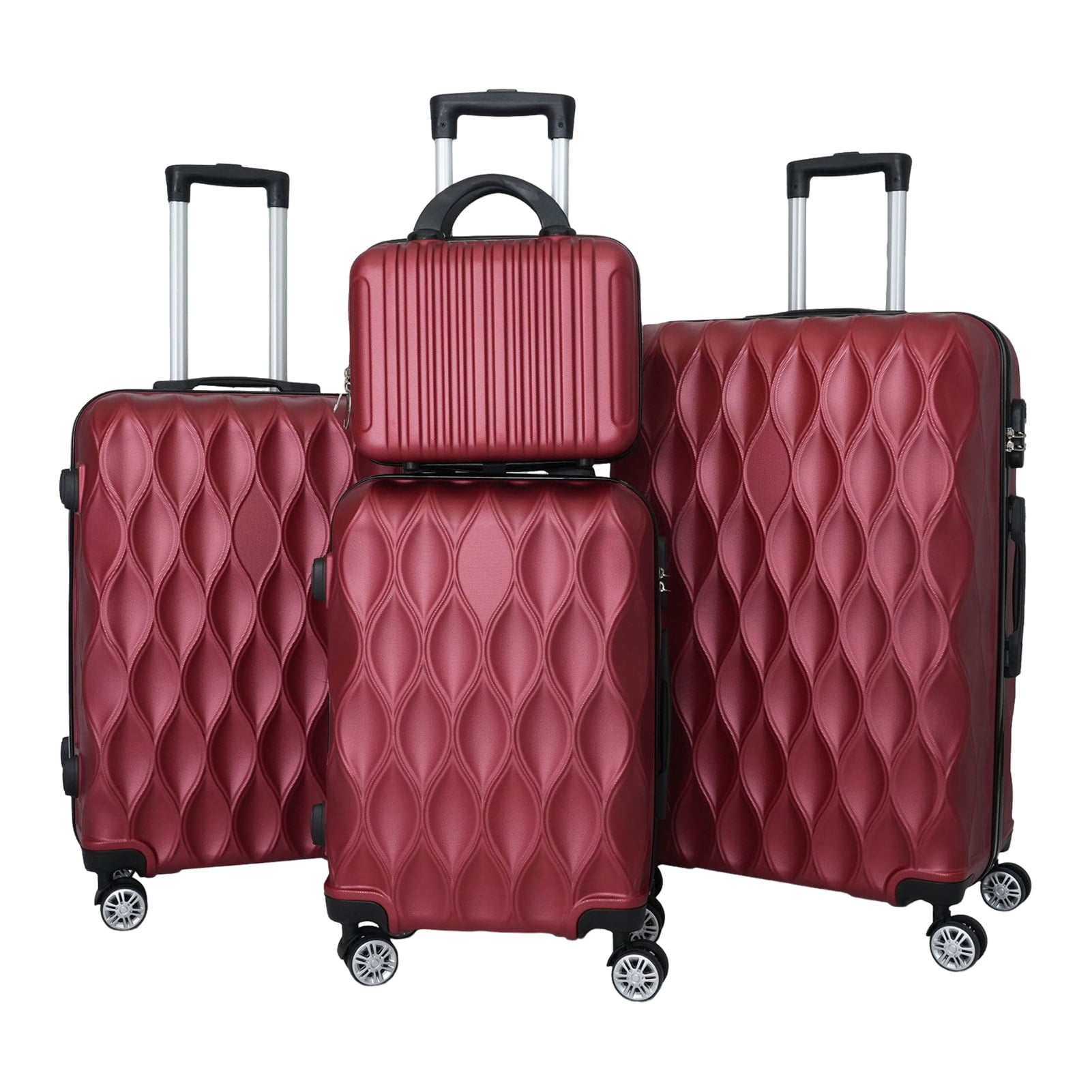 4 Pcs/Set Suitcase Set Different Sizes Large Hard Shell Waterproof ...