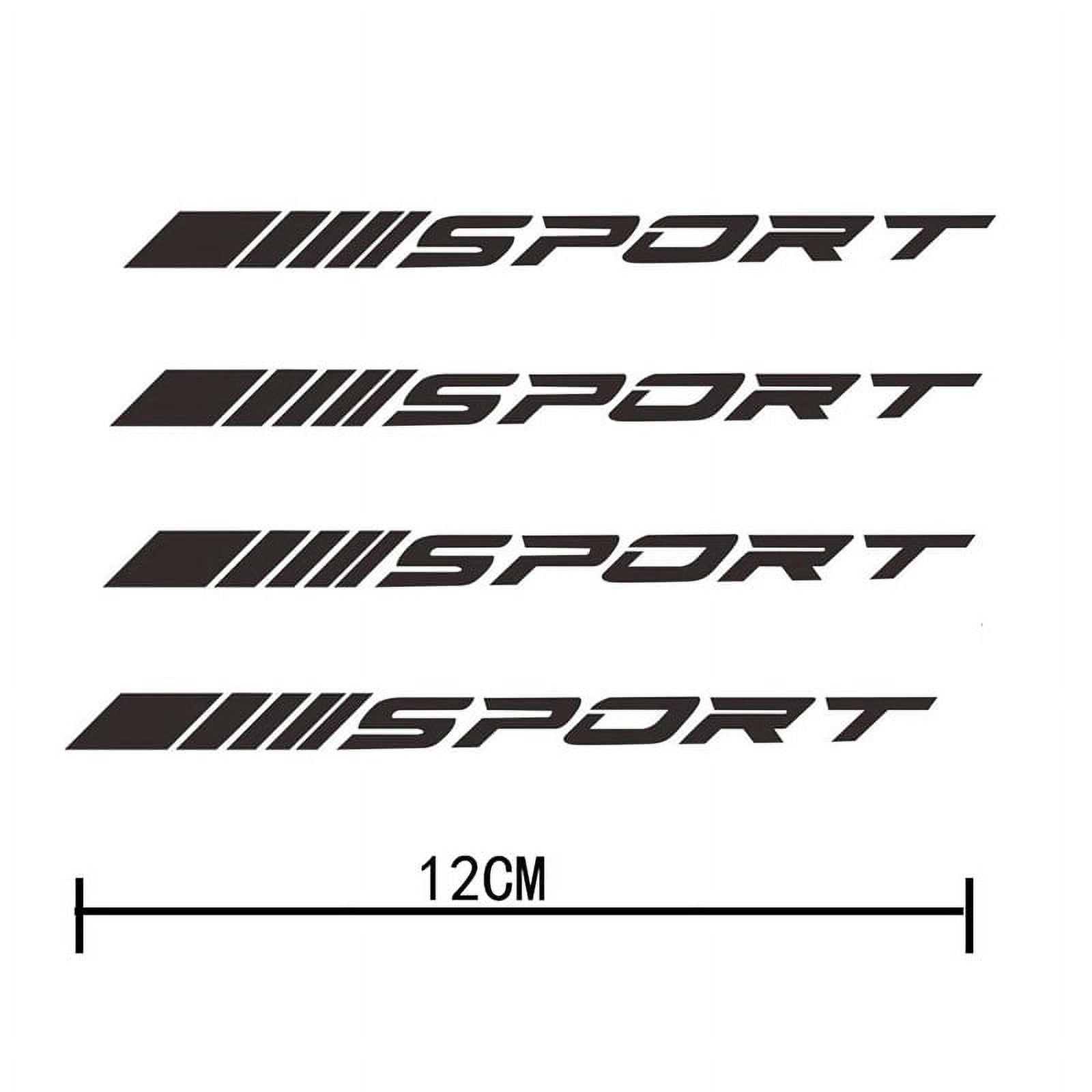 4 Pcs/Set Wheels Rims Stickers Reflective Sport English Racing Decal ...