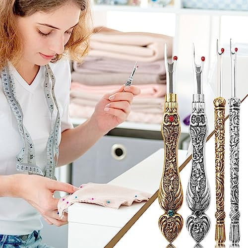 4 Pcs Sewing Seam Rippers, Metal Seam Sewing Thread Ripper, Retro Seam ...