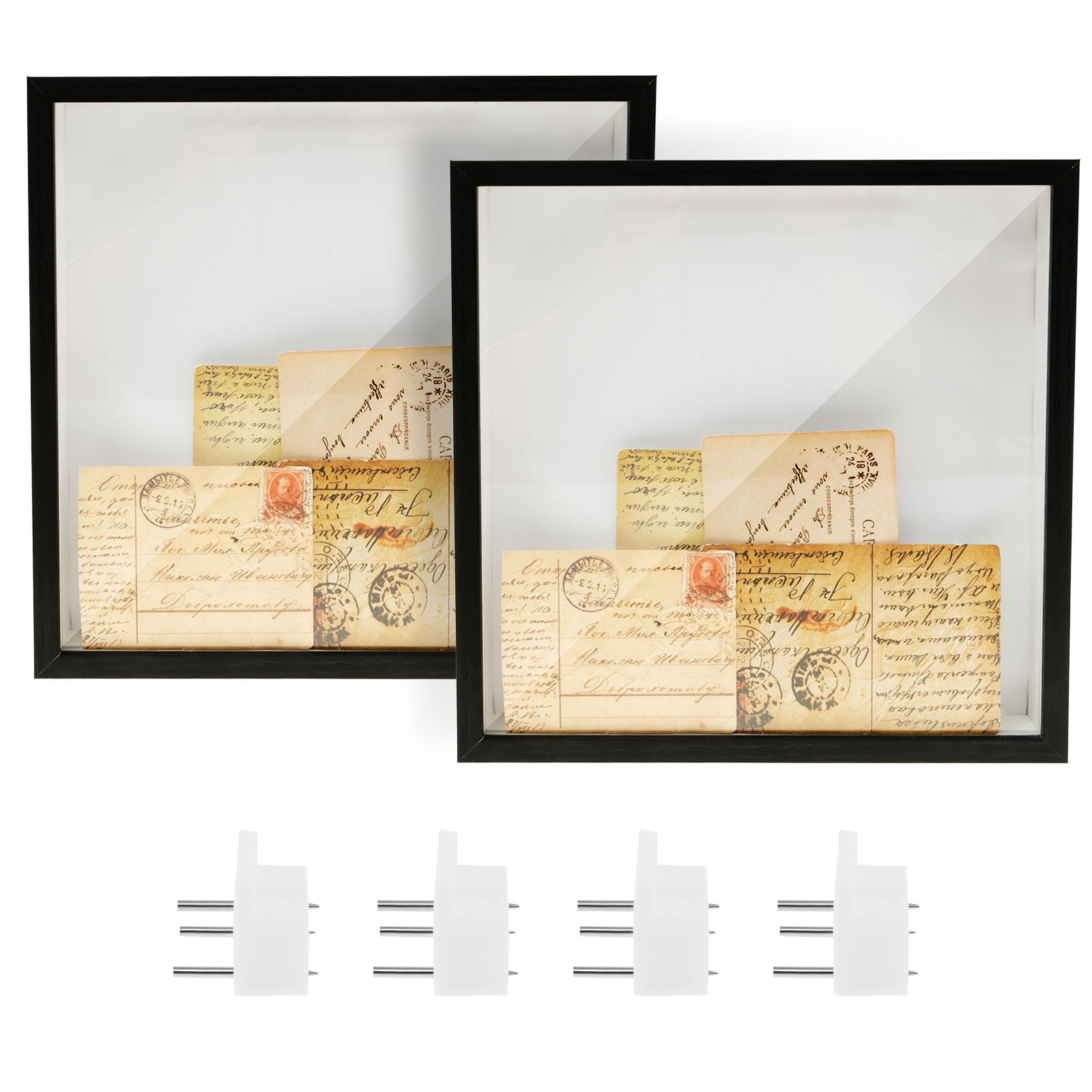4 Pcs Shadow Box Picture Frame Acrylic Adventure Archive Box Travel ...