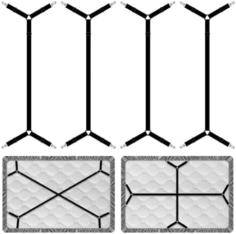 4 Pcs Sheet Straps, Adjustable Mattress Sheet Clips,Fitted Sheet Straps ...
