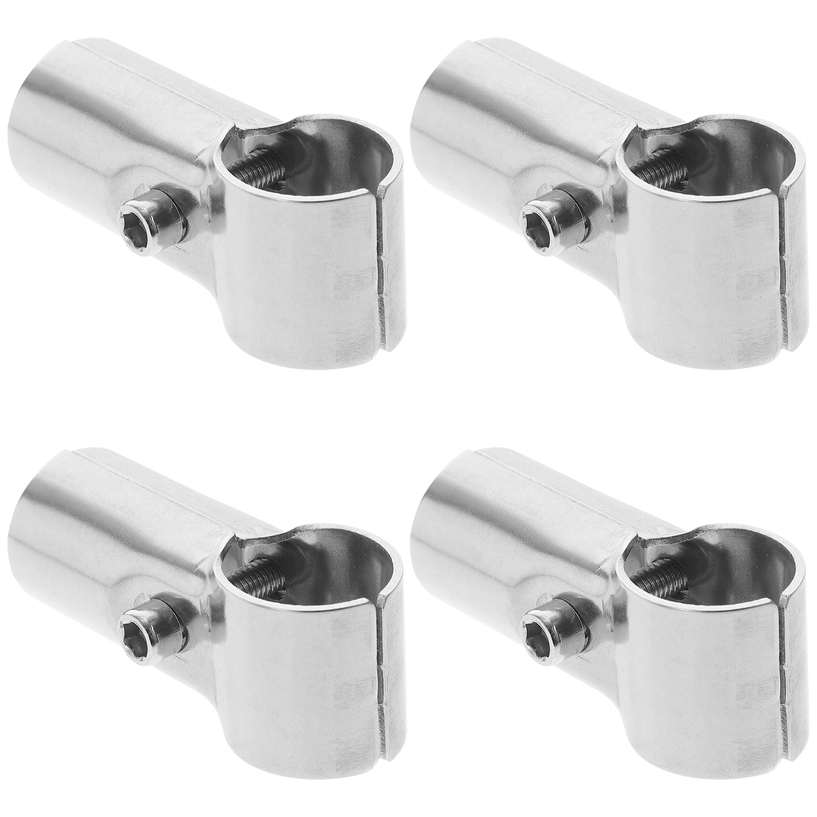 4 Pcs Shelf Plumbing Tools Stainless Steel Chain Fence Clamps Pole ...