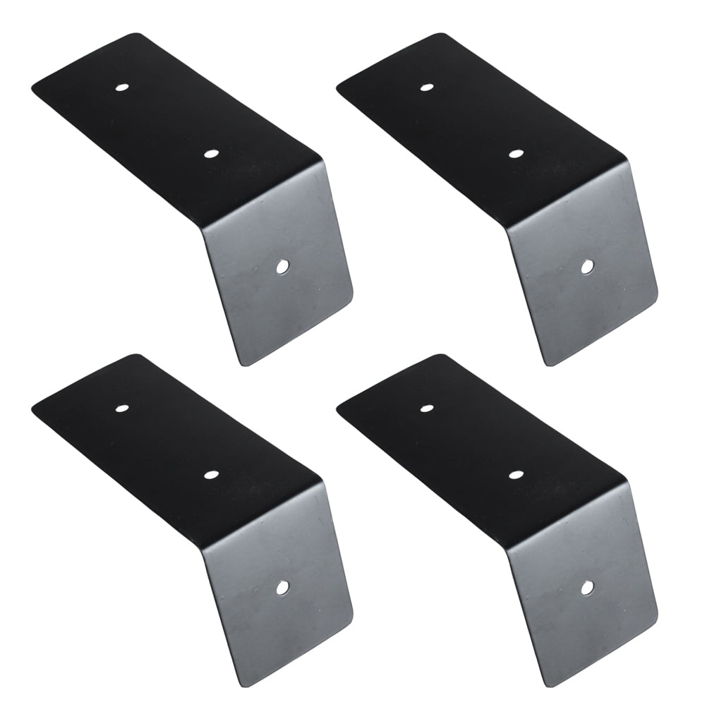 4 Pcs Shelves Floating Shelf Bracket Heavy Duty Brackets Support Black ...