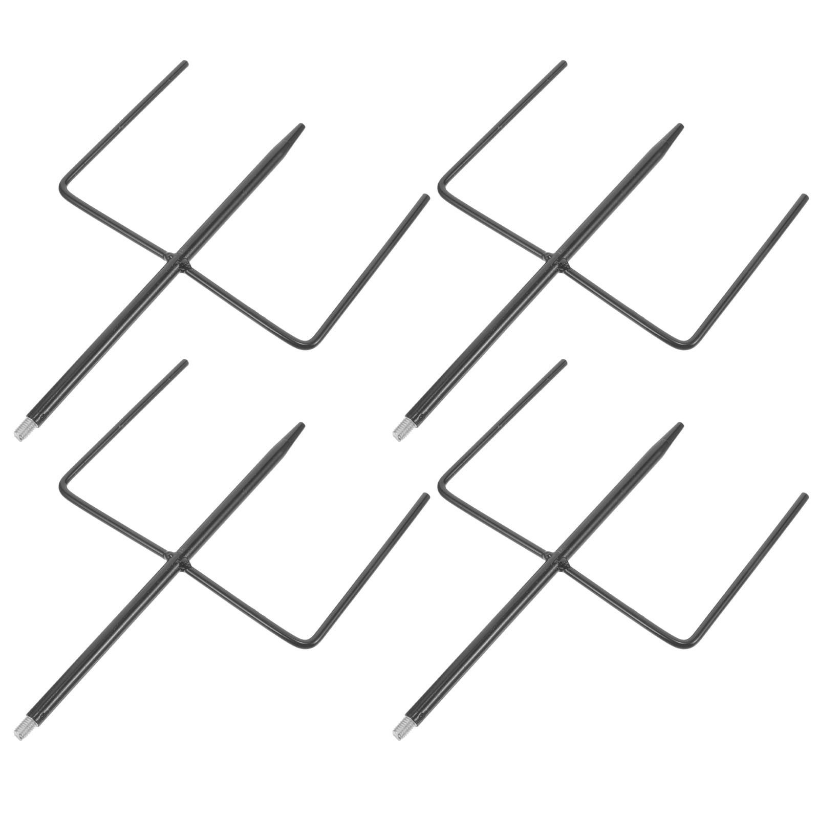 4 Pcs Shepherd Hook Ground Insert Coat Hanger Deck Bird Feeder Hooks ...