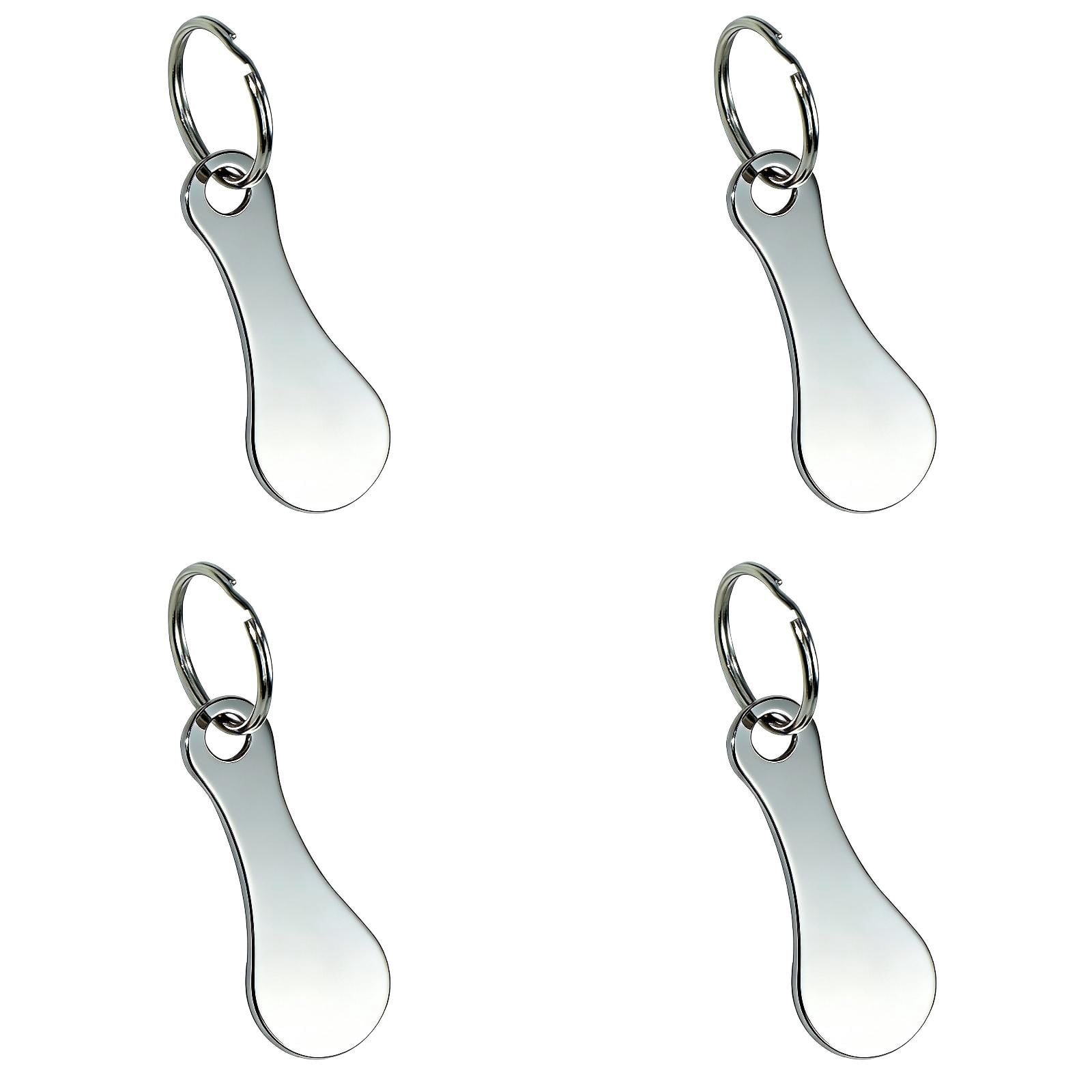 4 Pcs Shopping Cart Token Keychain, Portable Aluminum Alloy Trolley ...
