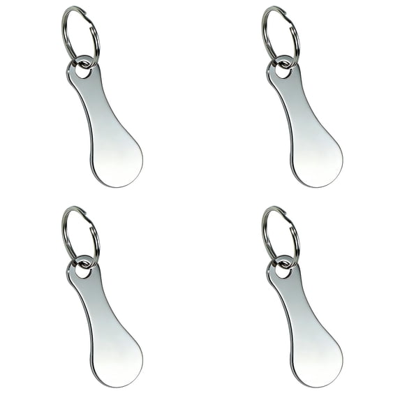 4 Pcs Shopping Cart Token Keychain, Portable Aluminum Alloy Trolley ...