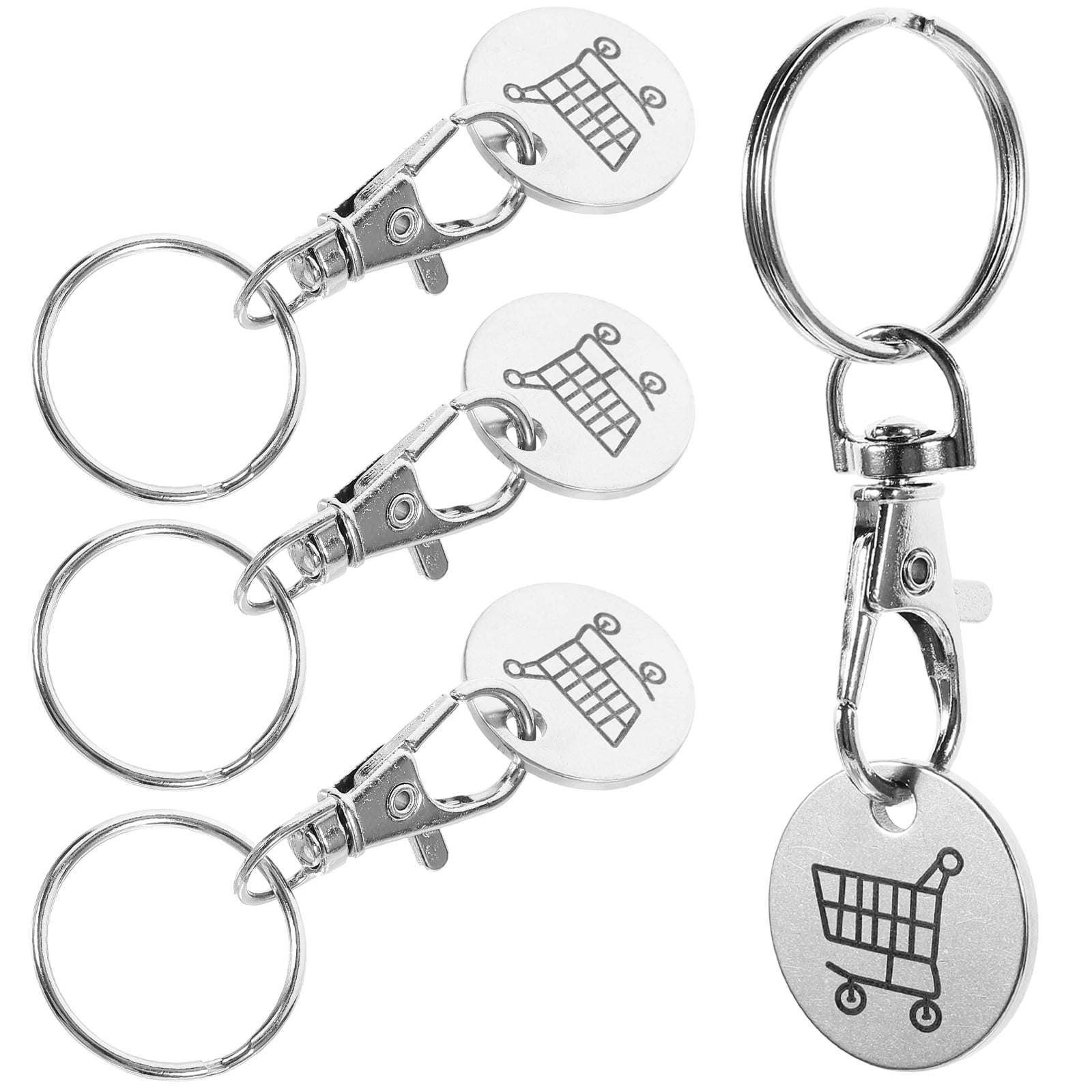 4 Pcs Shopping Trolley Pendant Supermarket Keychain Cart Ring - Walmart.com
