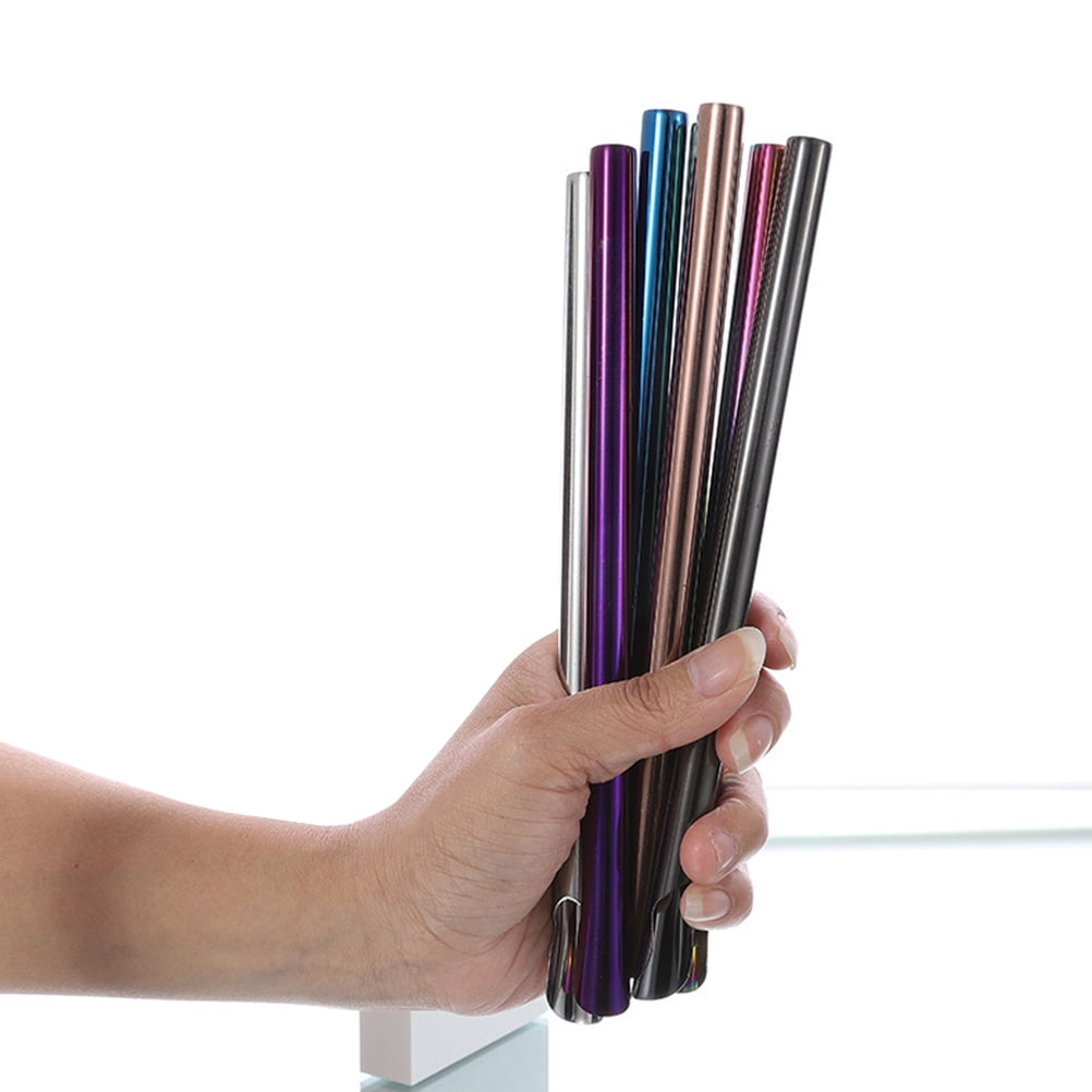 4 Pcs Shot Straw Milk Tea Straw Stainless Steel Straw Outdoor Straws ...