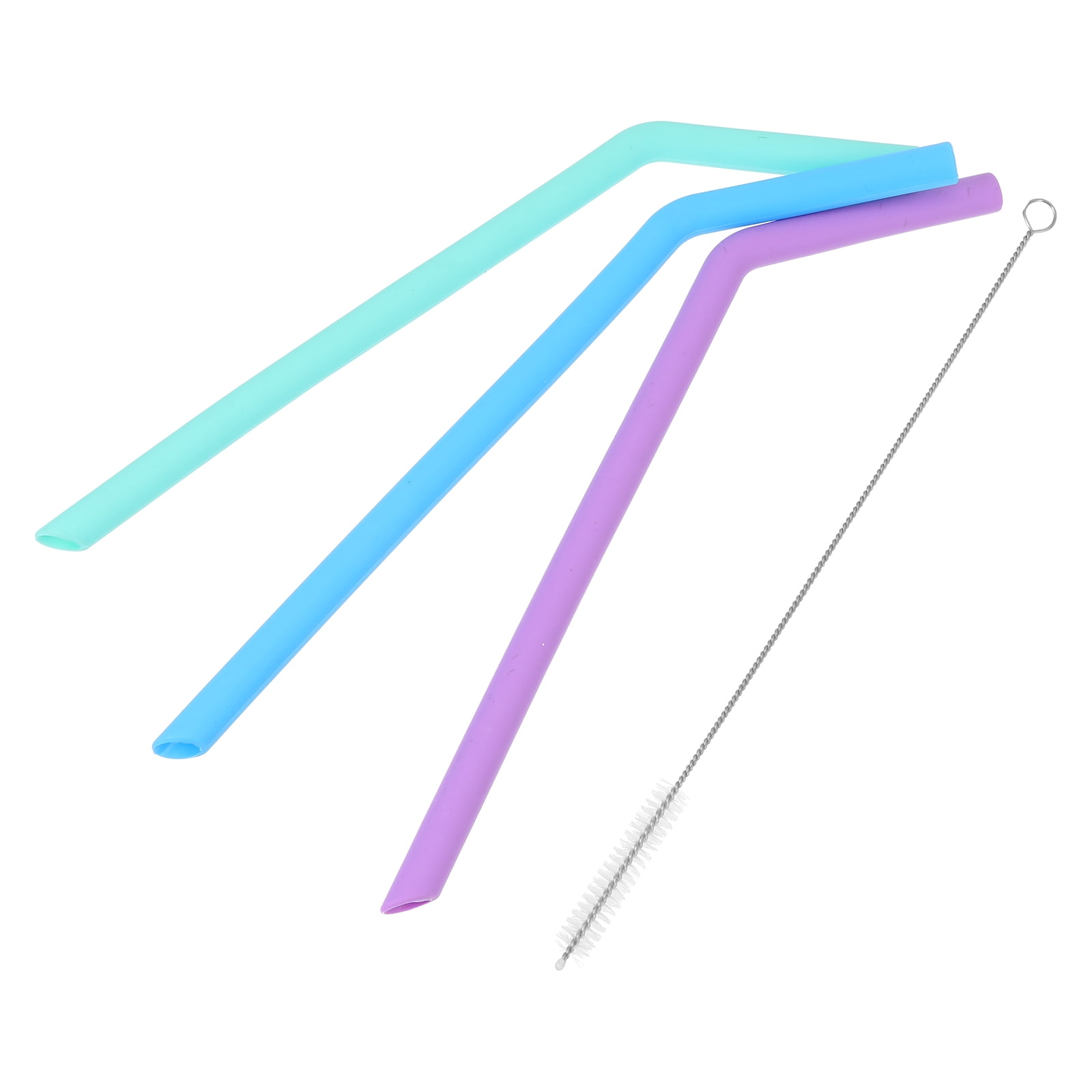 Raindrops Silicone Straws with Cleaning Brush Ecofriendly Reusable ...