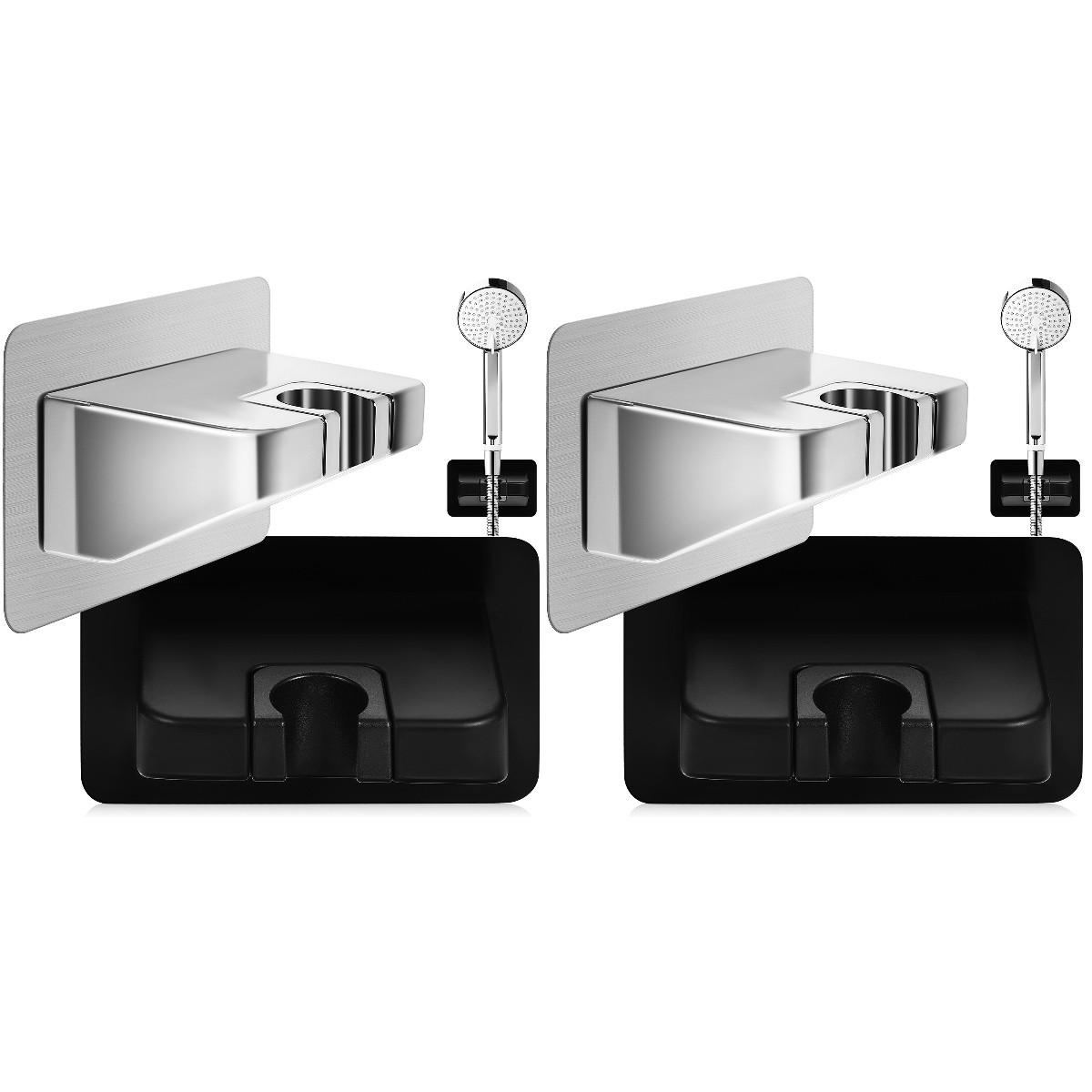 4 Pcs Shower Bracket Binder Shower Wand Holder Adhesive Shower Tube ...