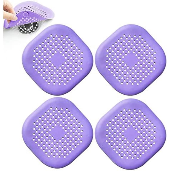 4 Pcs Shower Drain Hair Catcher Bathtub Stopper Home Drain Protectors ...