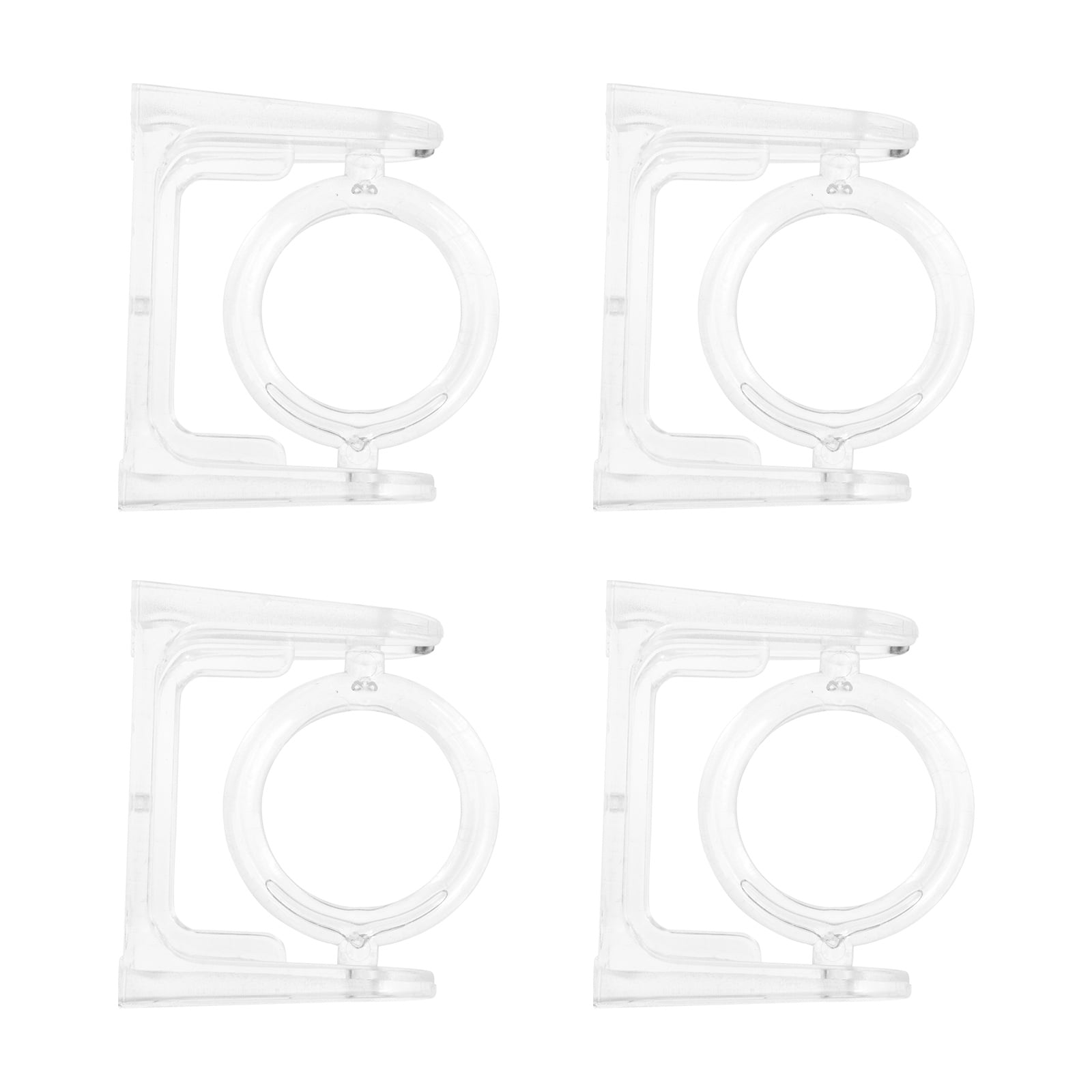 4 Pcs Shower Rod Holder Wall Mount Hooks Curtain Rods Extender ...