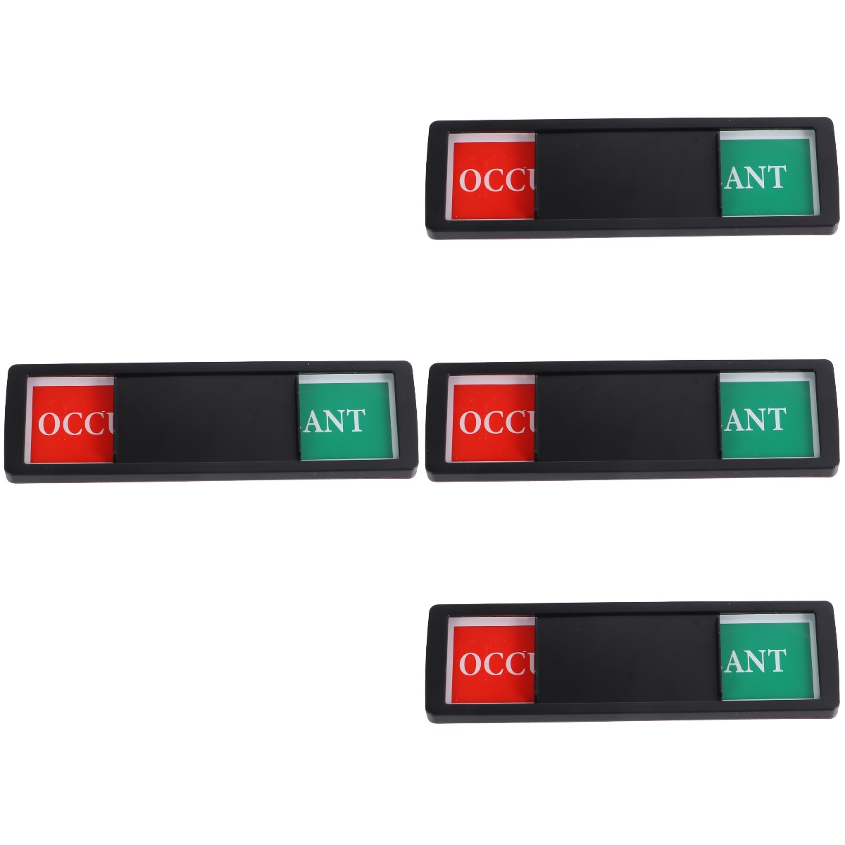 4 Pcs Signage Sticker Office Signs Sliding Door Doors Hanger Black ...