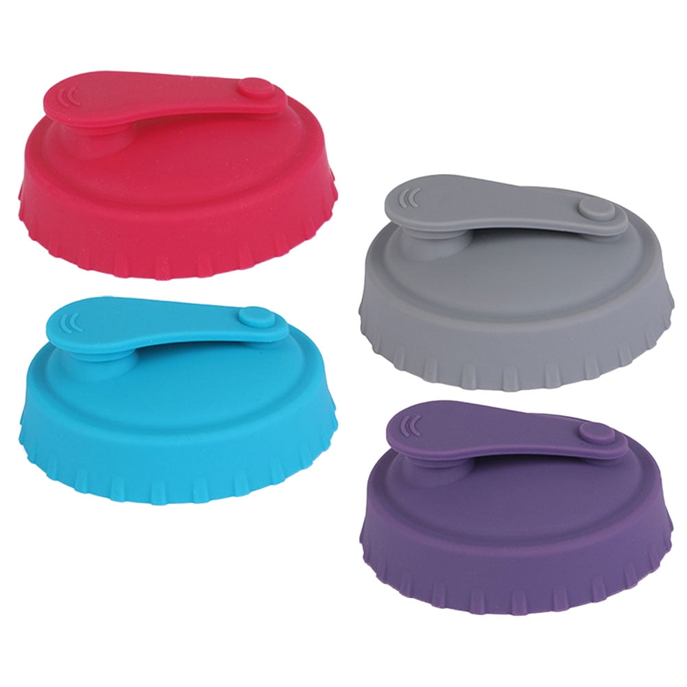 4 Pcs Silicone Can Lid Bottle Caps Covers Dustproof Cup Cola Lids ...