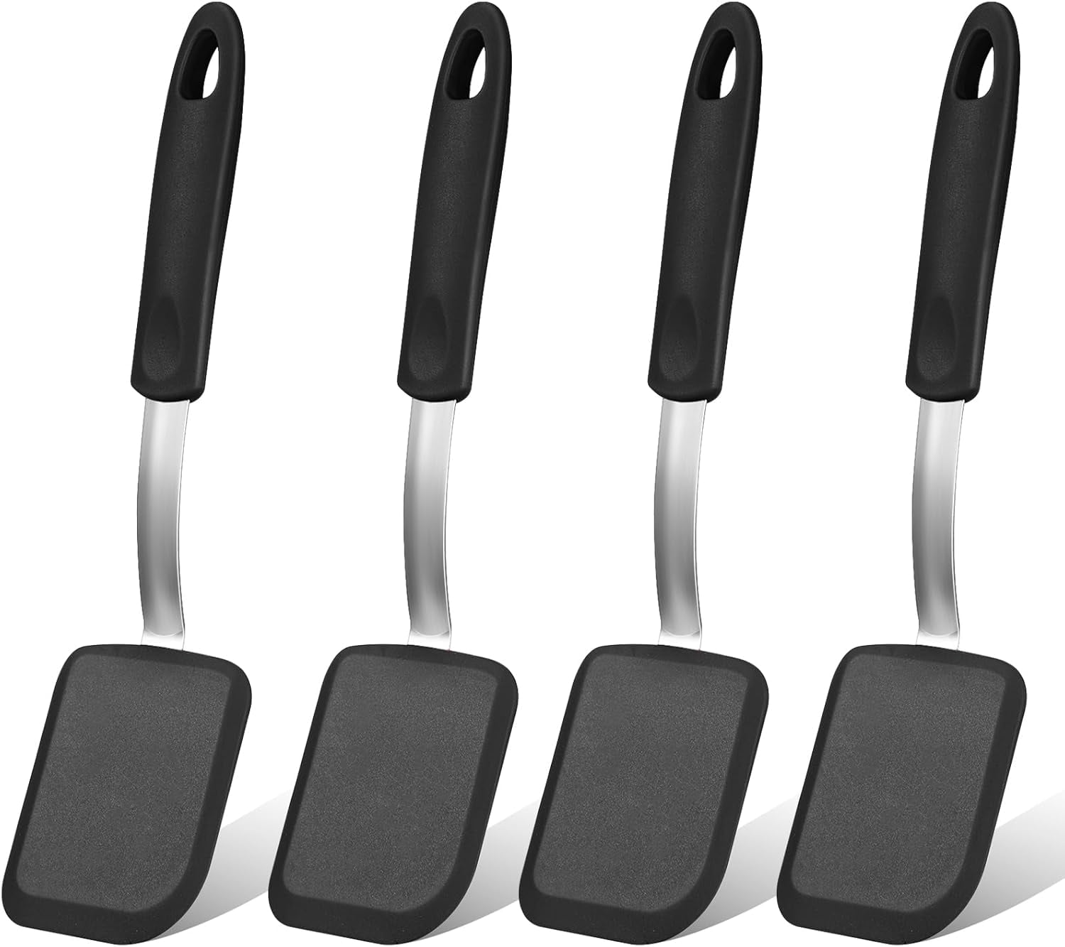 4 Pcs Silicone Cookie Spatula Turner Mini Brownie Spatula Flexible ...