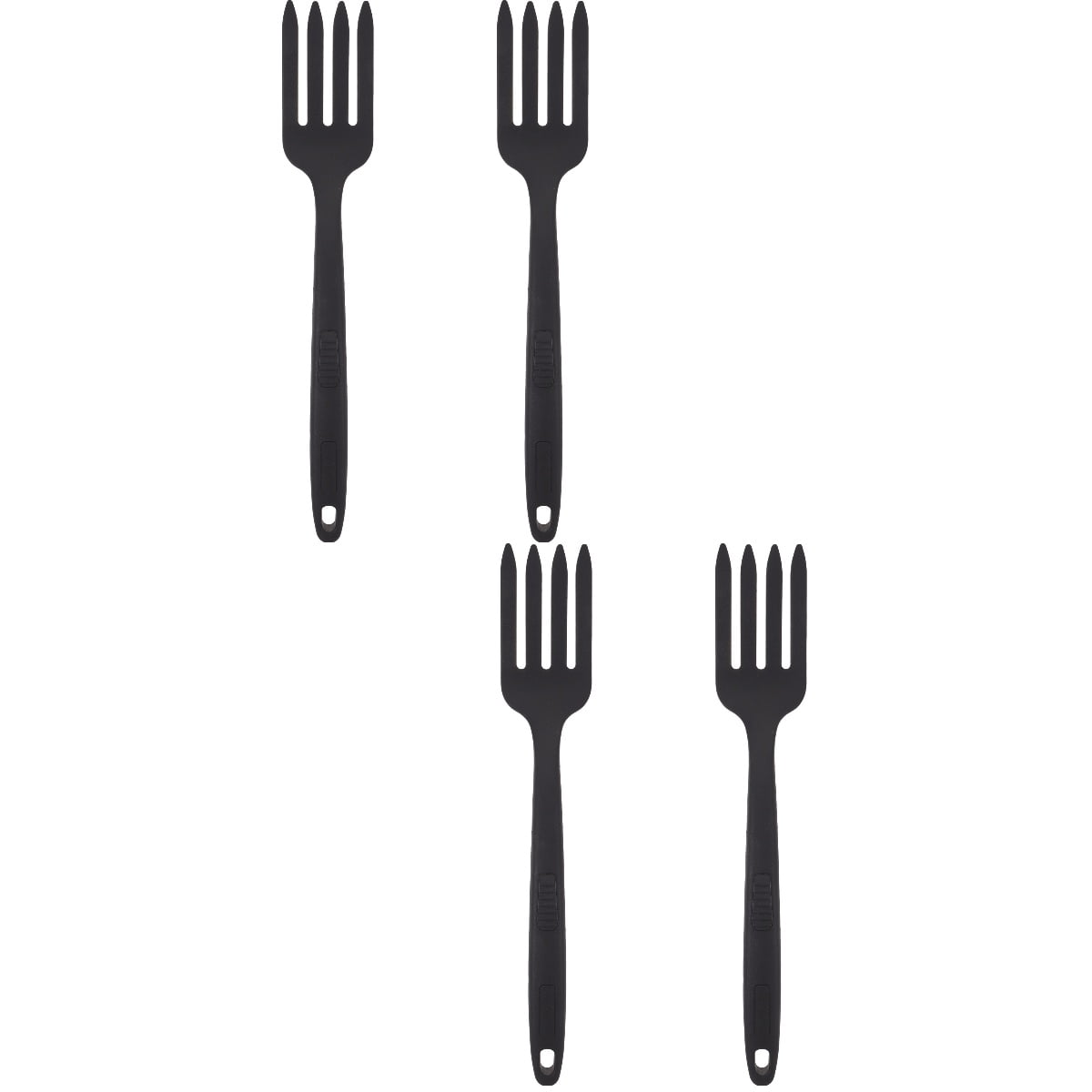 4 Pcs Silicone Cooking Fork Pasta Noodles Tongs Kitchen Forks Rice ...
