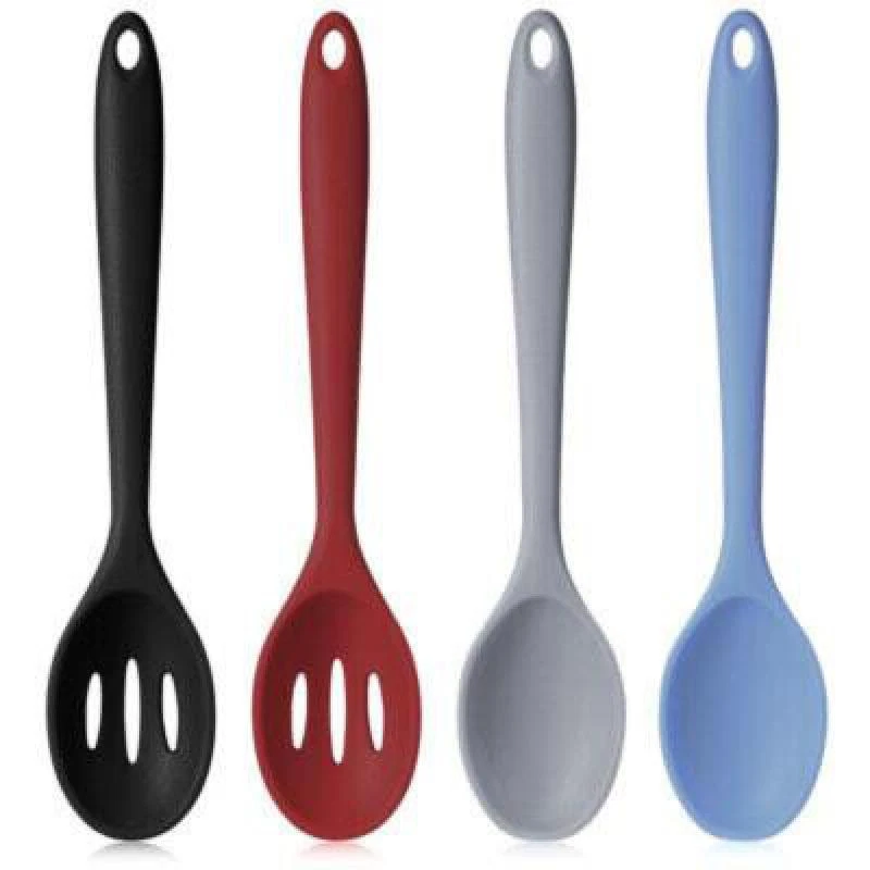 4 Pcs Silicone Cooking Spoons Set Silicone Serving Spoon Nonstick For ...
