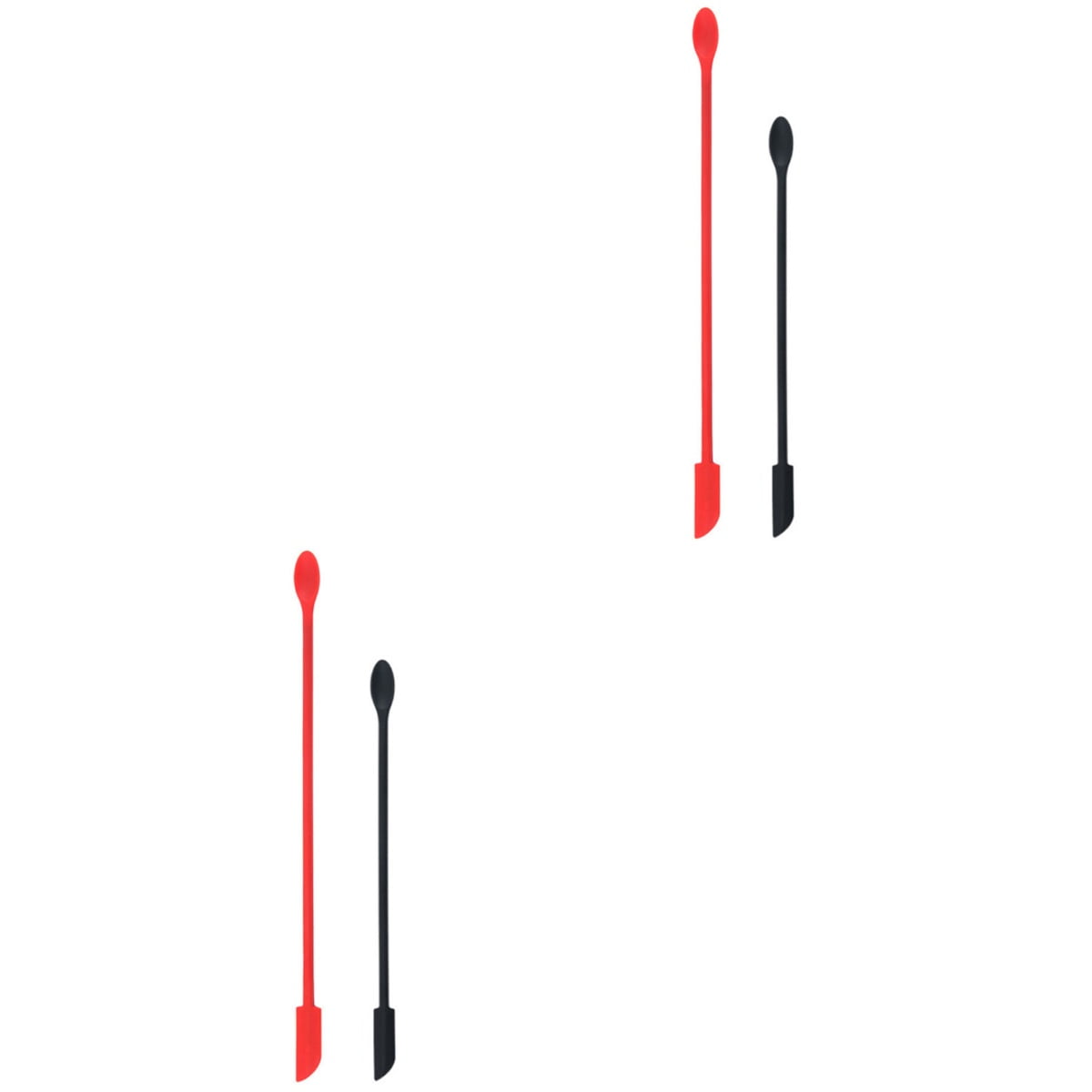 4 Pcs Silicone Double-ended Spatula Jam Kitchen Dessert Scraper ...