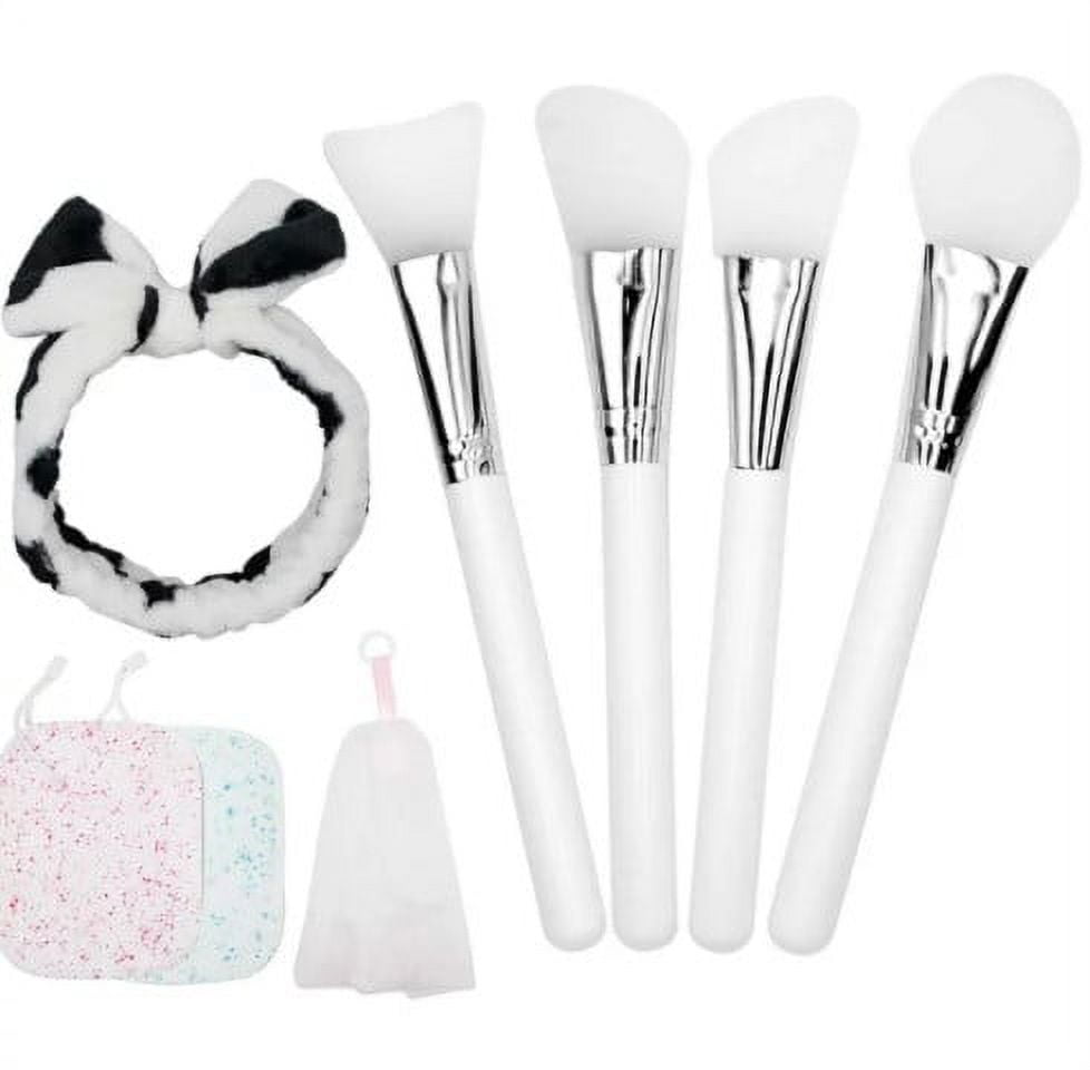 Joybuy 4 Pcs High Quality Silicone Face Mask Brush Set with Hair Bands ...
