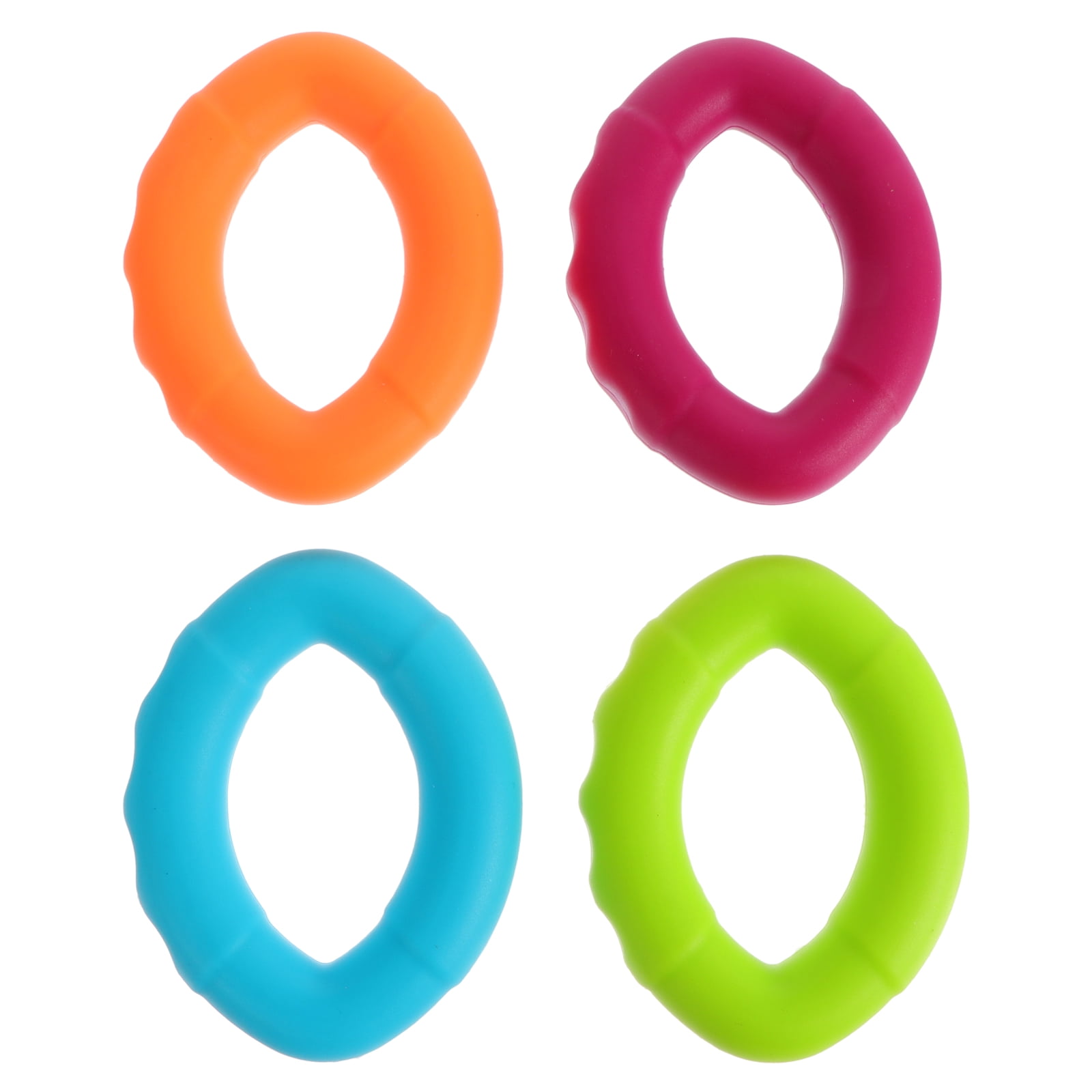 4 Pcs Silicone Grip Ring Gripper Expander Oval Shaped Grip Fitness ...