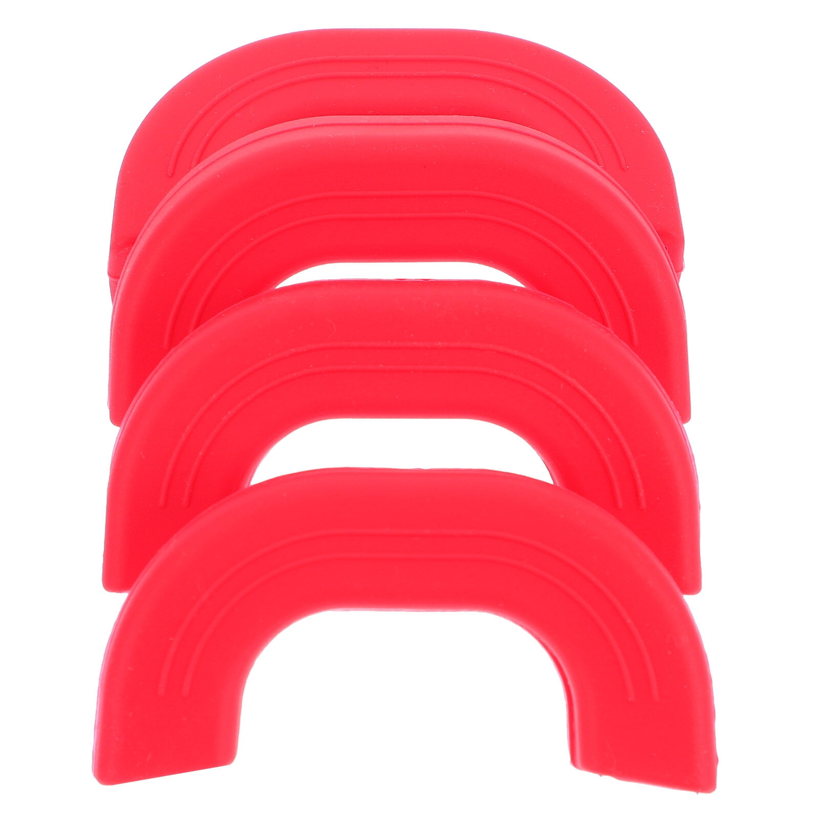 4 Pcs Silicone Hot Handle Cover Holder Approve Adjustable Red - Walmart.com