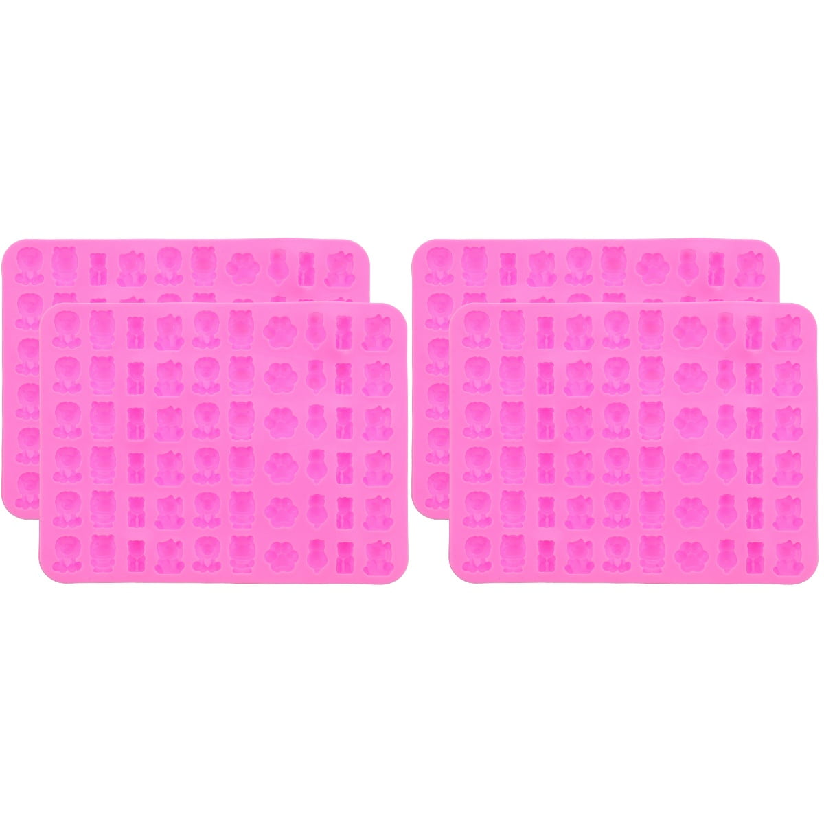 4 Pcs Silicone Mold Gummy Mold Heat-resist Wax Seal Stamper Mold Craft ...