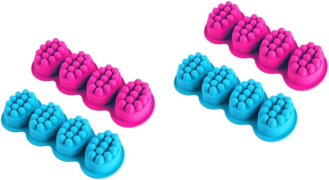 4 Pcs Silicone Moulds for Soap Making Silicone Mold Making Kit Gummy ...