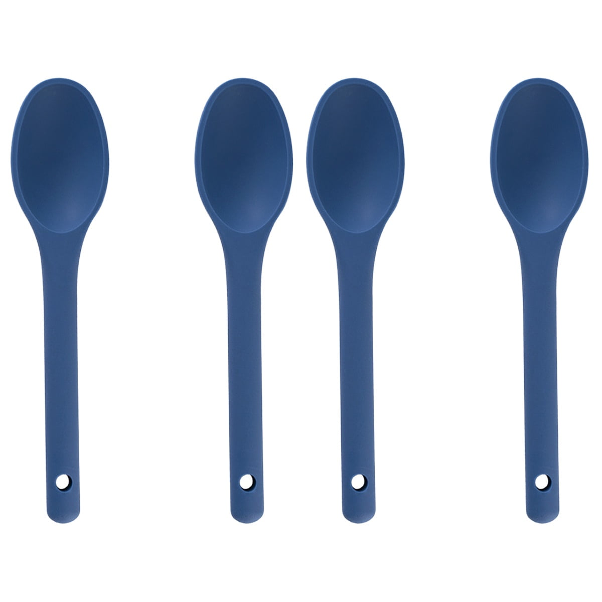 4 Pcs Silicone Spoon Soup Spoons Ladle Canteen Rice Kitchen Decore ...