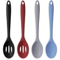 4 Pcs Silicone Spoons for Cooking 10.6 Inch Large Nonstick Serving ...