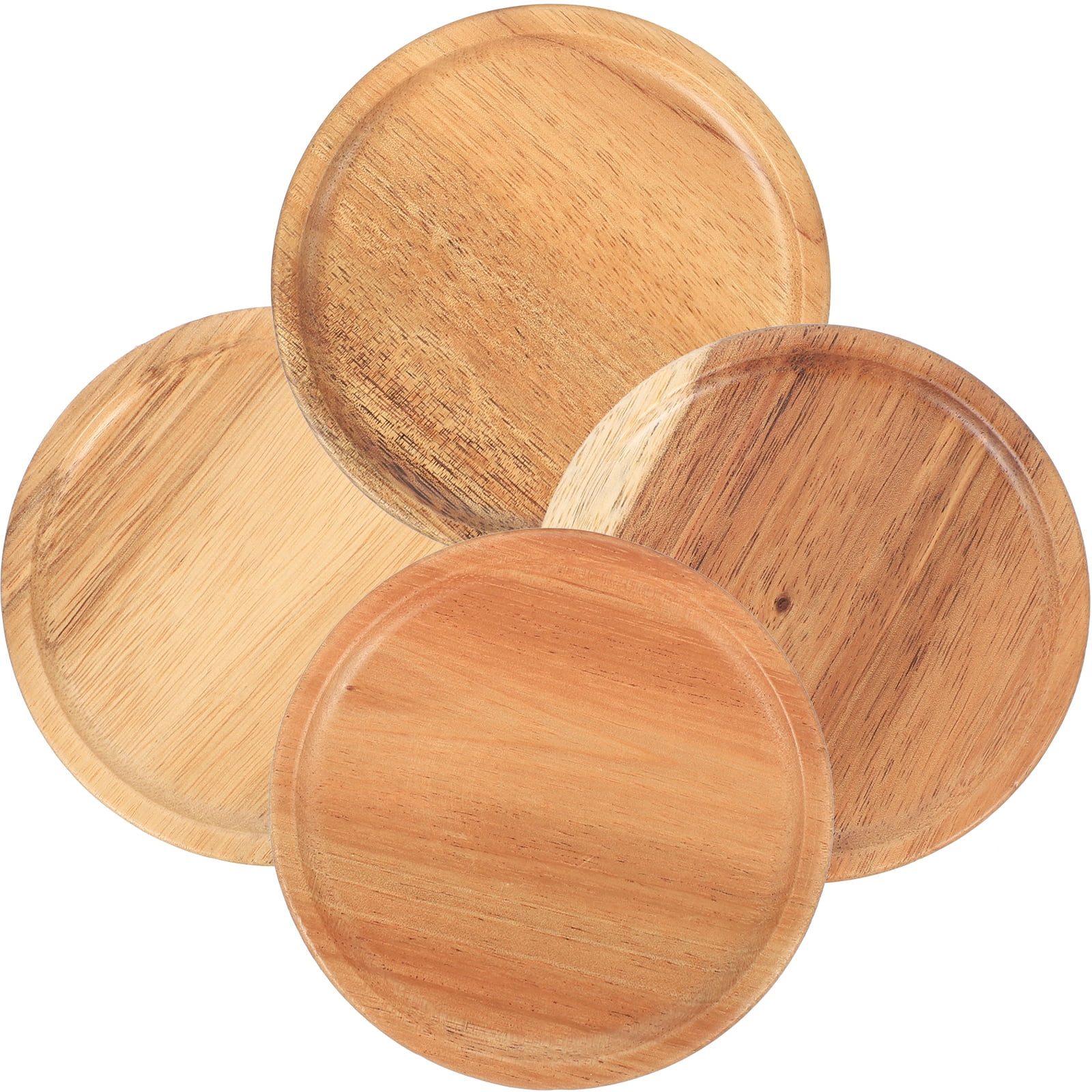 4 Pcs Silicone Wood Cover Jam Jars Jar Lids Replacement Wooden Lids Pot ...