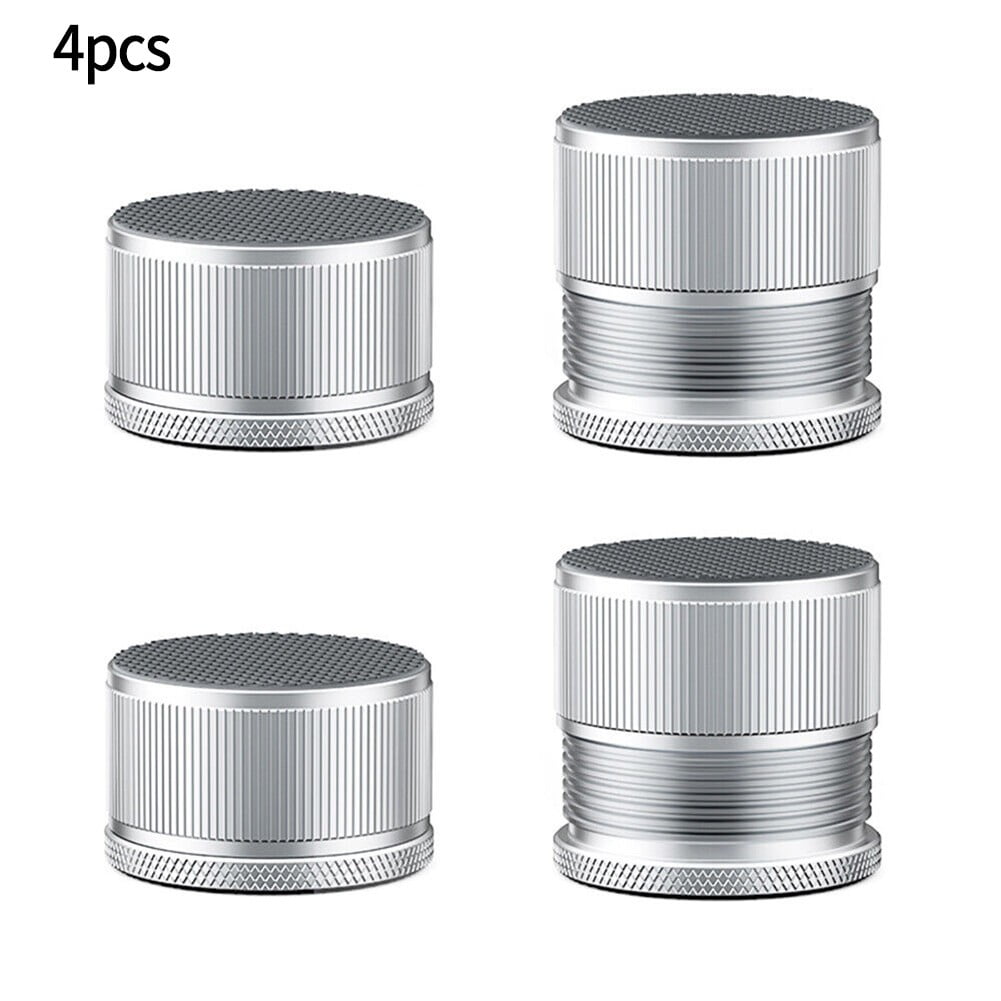 4 Pcs Silver Bed Riser 1.46x0.9x1.65in, Furniture Sofa Raised Foot Mat ...