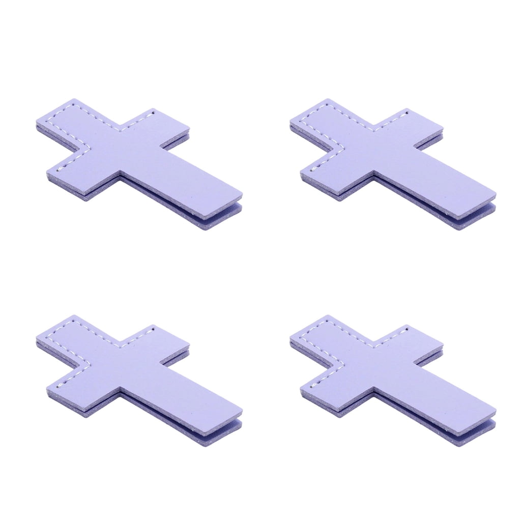 4 Pcs Simple Book Markers PU Leather Bookmarks Crossed Page Markers ...