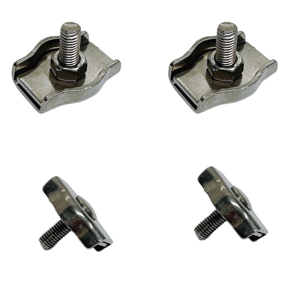 4 Pcs Simplex Single Bolt Wire Rope Clips,T304 Stainless Steel for 5/32 ...