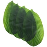 4 Pcs Simulated Leaves Table Decor Snack Mat Sushi Bamboo Hawaiian ...