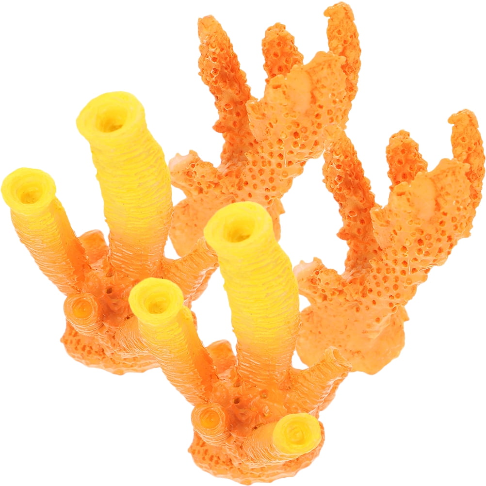 4 Pcs Simulated Mini Coral Fish Tank Accessories Aquarium Decorations ...