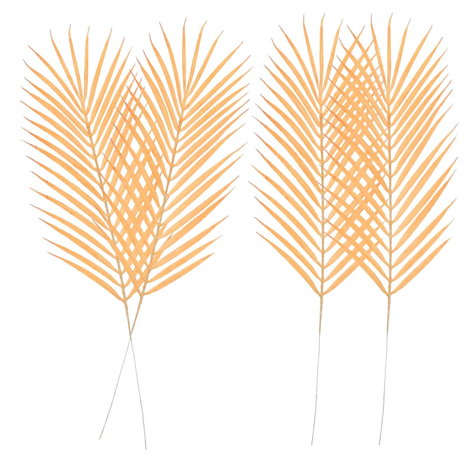 4 Pcs Simulated Plant Leaves Fake Succulents Home Accessories Flower Garland Office Orange ...