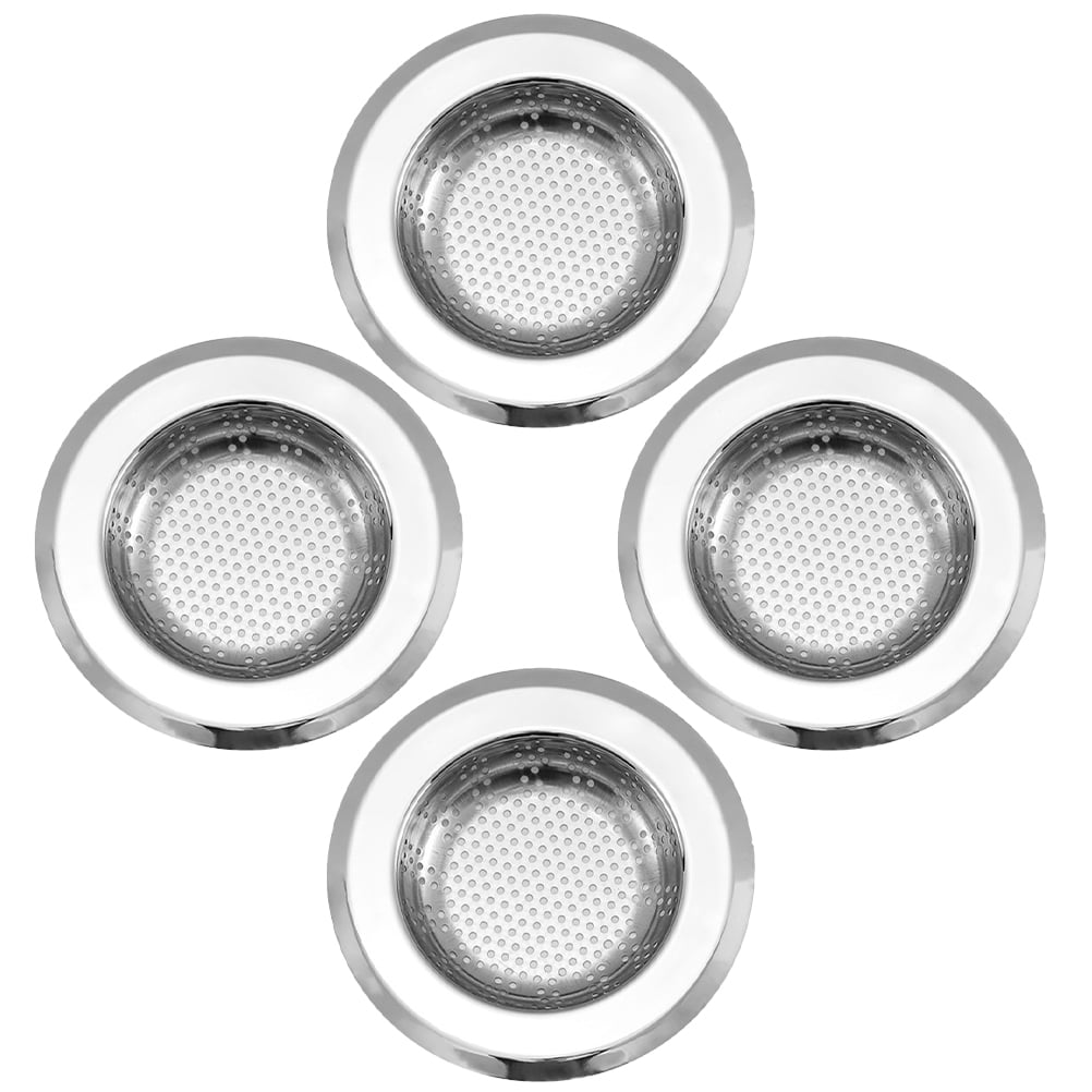 4 Pcs Sink Filter Funnel Metal Strainers Stainless Steel Mesh Removable ...