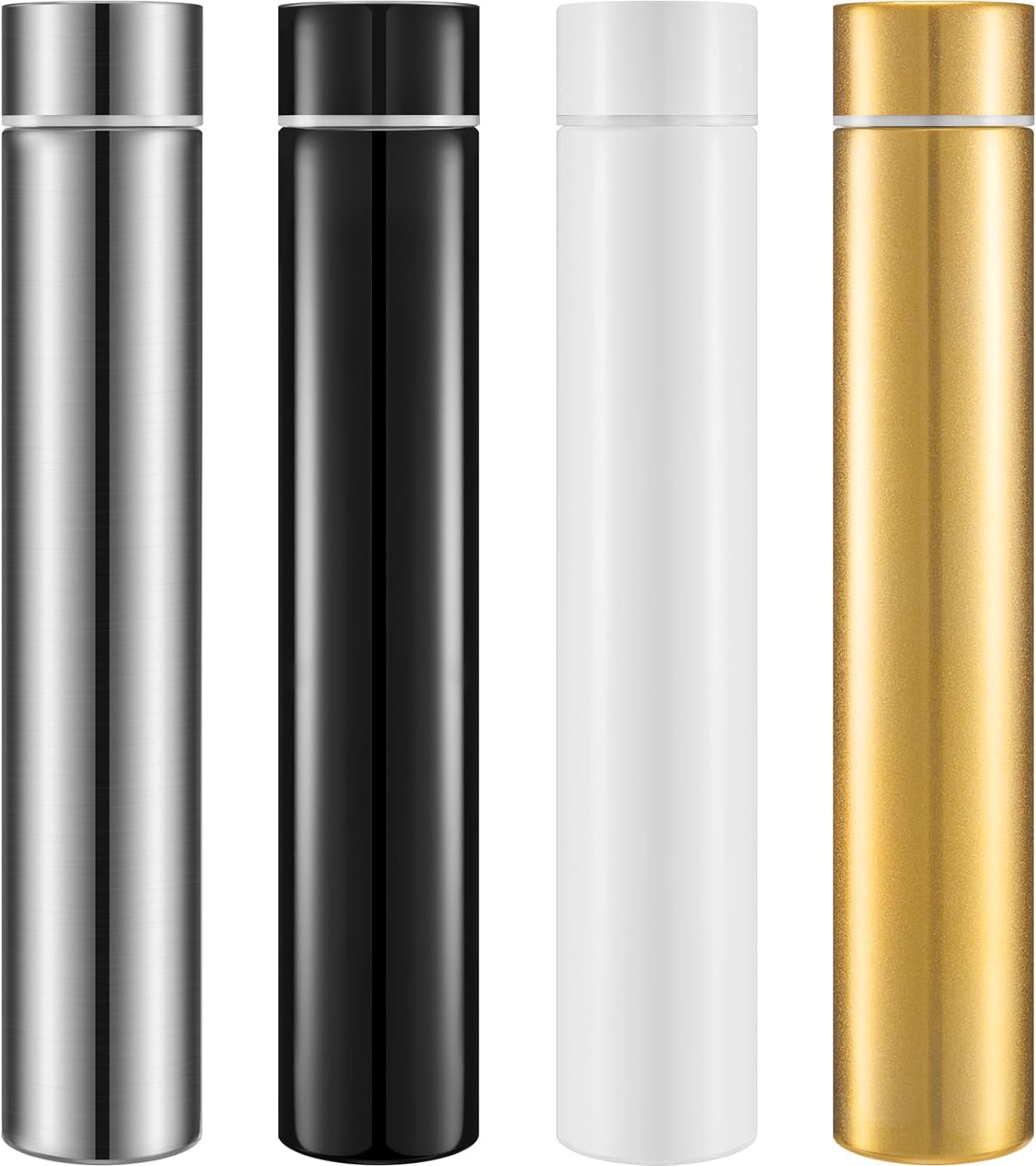4 Pcs Skinny Insulated Water Bottle 10 oz Stainless Steel Leak Proof ...