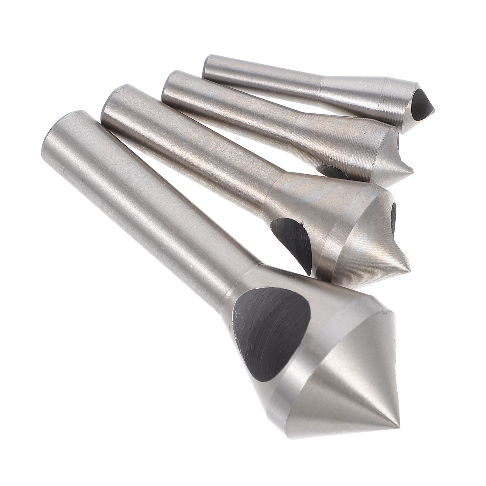 4 Pcs Slanted Hole Chamferer Vise Drills Grinder Auger Bit Tools Silver ...
