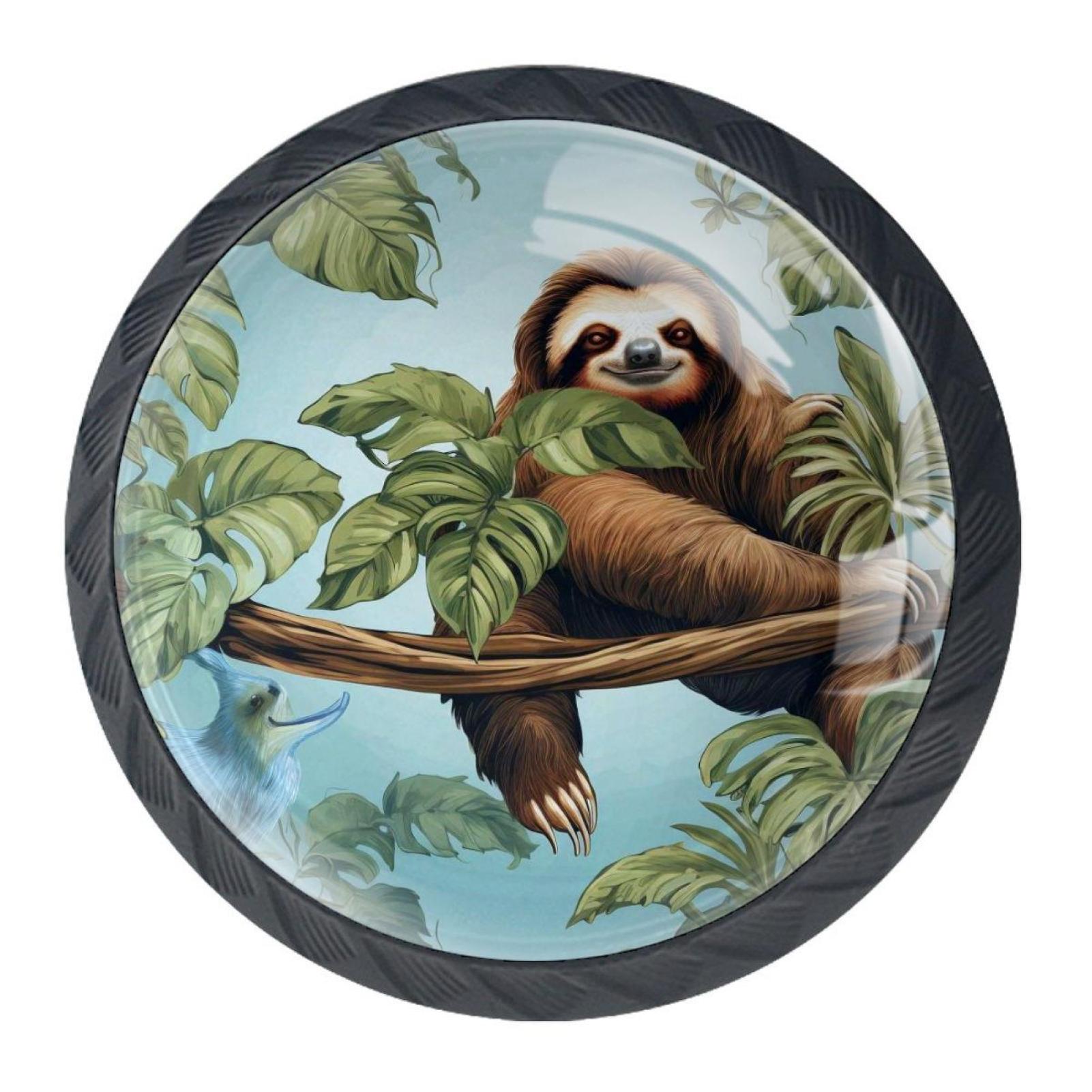 4 Pcs Sloth Knobs for Kitchen Cabinet Cupboard Dresser Bookcase Drawer ...