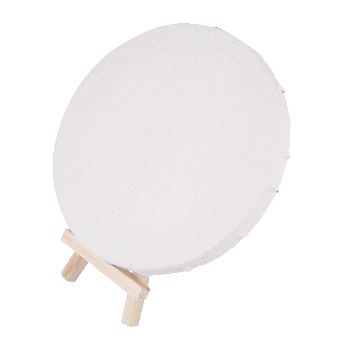 4 Pcs Small Canvas Board White Easel Oval Blank Bamboo - Walmart.com