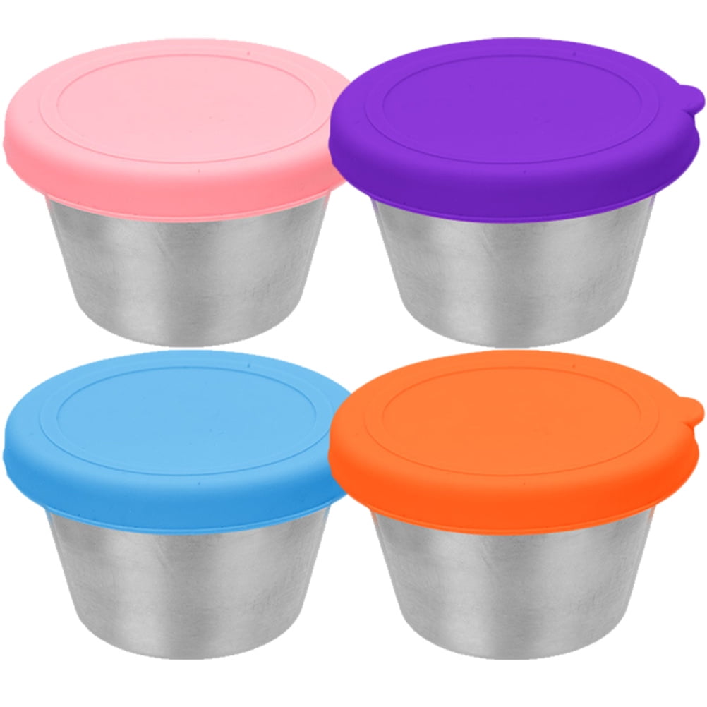 Koolleo 4Pcs Multi-function Sauce Dishes Stainless Steel Dipping Bowls ...