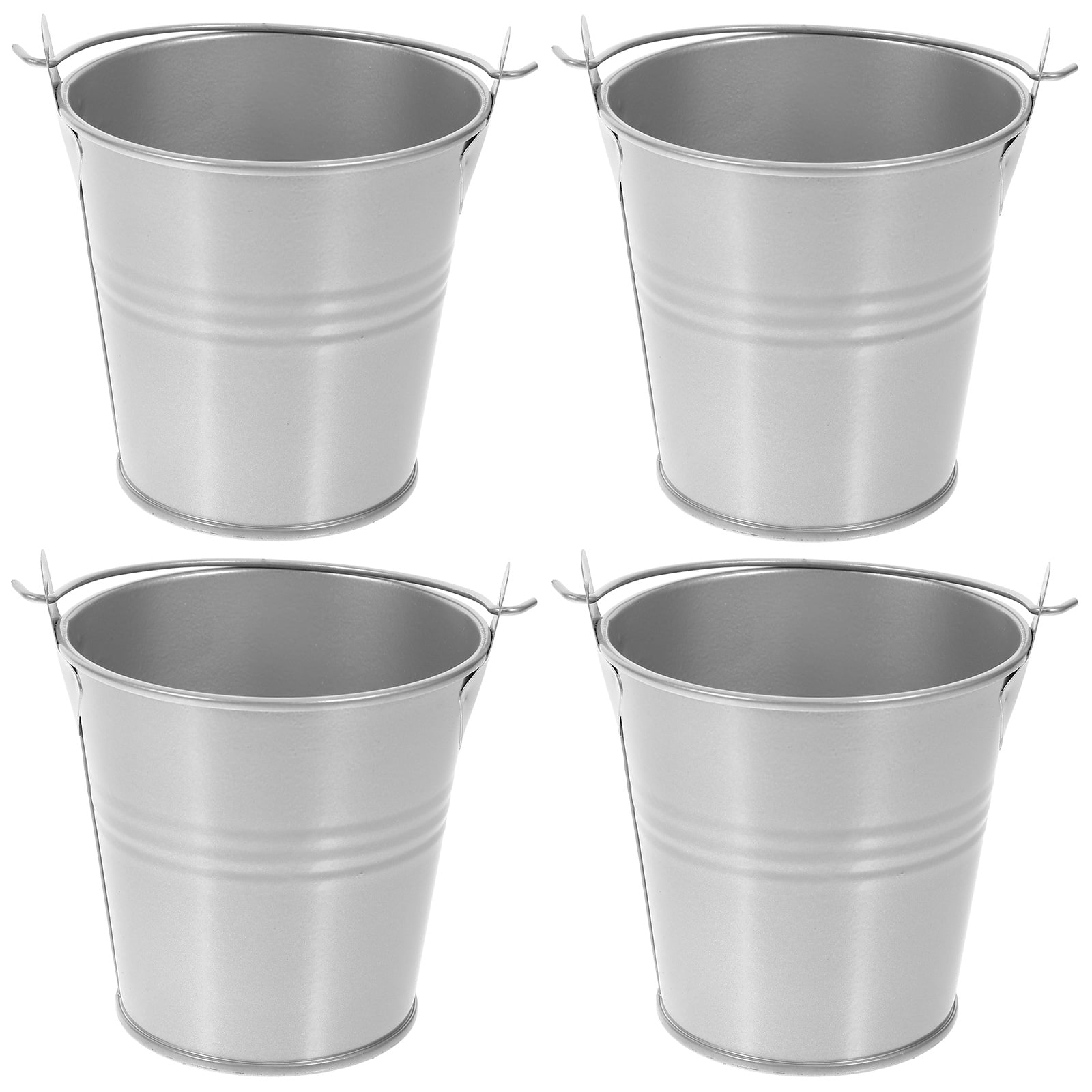 4 Pcs Small Iron Bucket Ware Flower Pots Tin Bucket Garden Bucket Vases ...