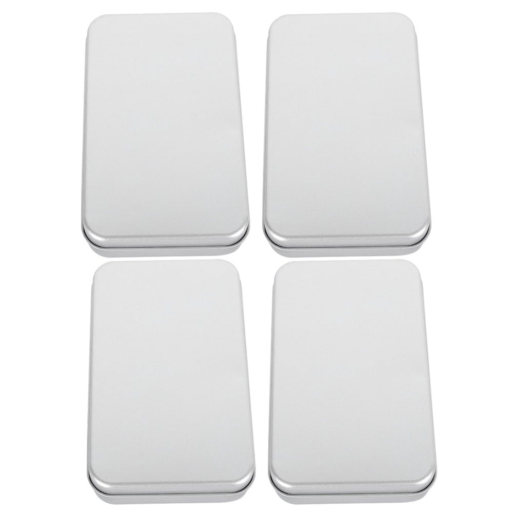 4 Pcs Small Metal Tin Jewelry Boxes Vintage Decor Cosmetic Decorative ...