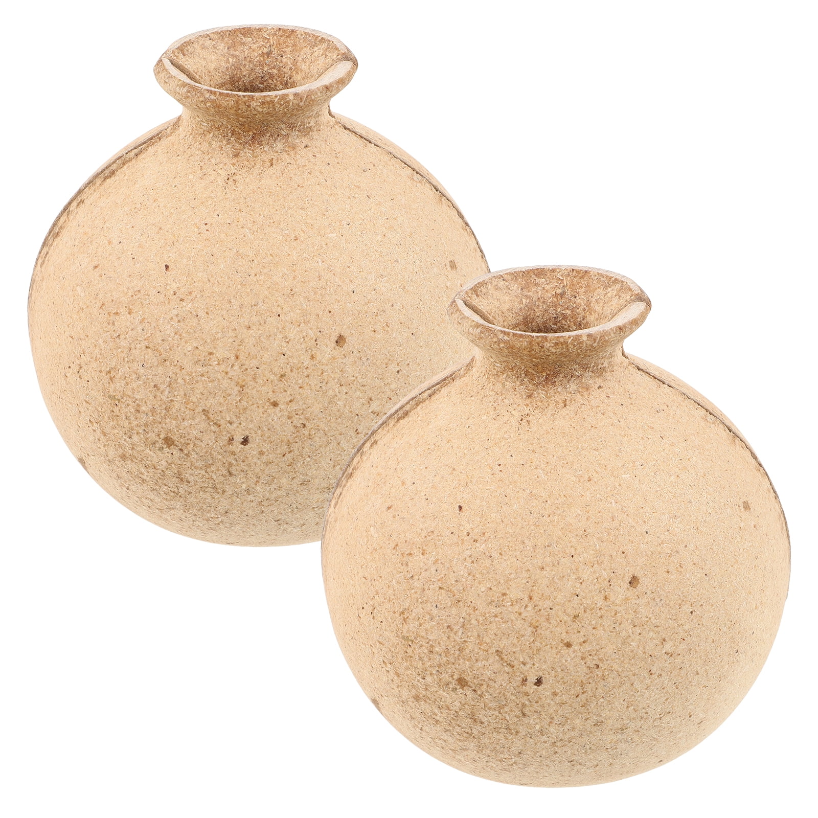 4 Pcs Small Round Vase Terracotta Vase White Embryo Vase 9.00X9.00X5 ...