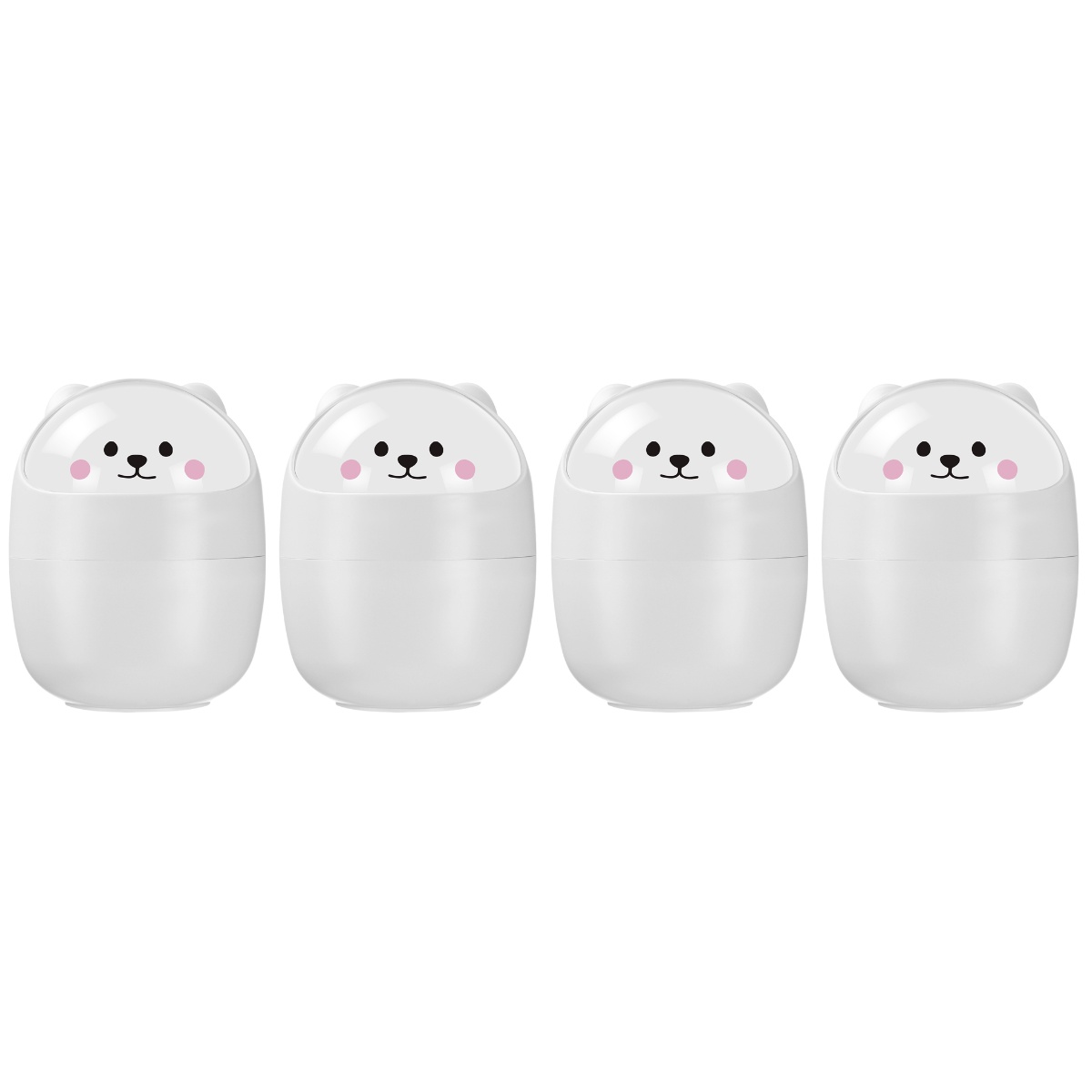 4 Pcs Small Wastebasket Bin with Lid Cute Mini Office Bin Small ...
