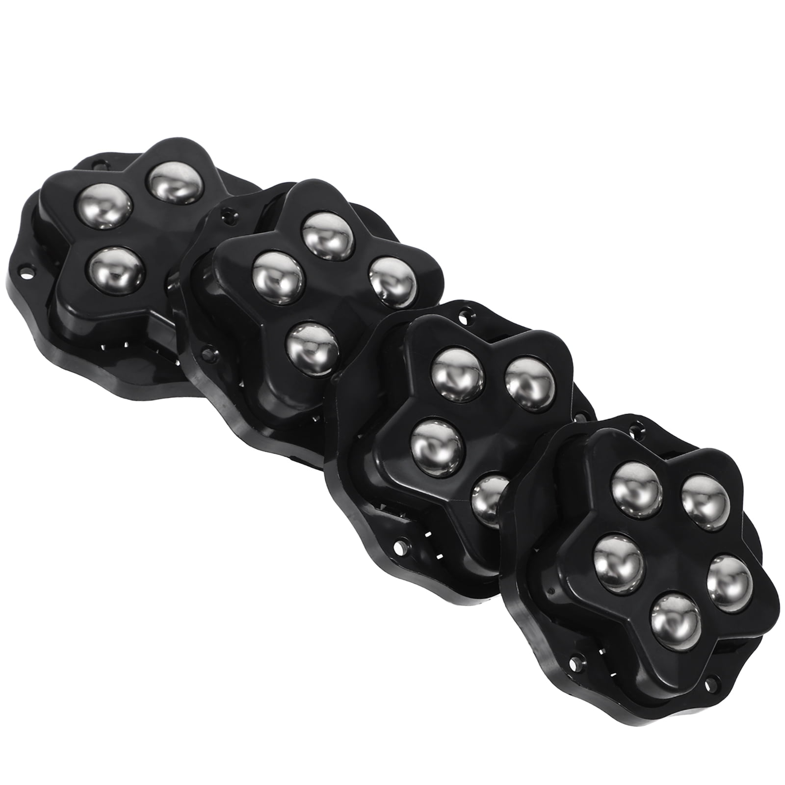 4 Pcs Small Wheels for Projects Stainless Steel Paste Universal Black ...